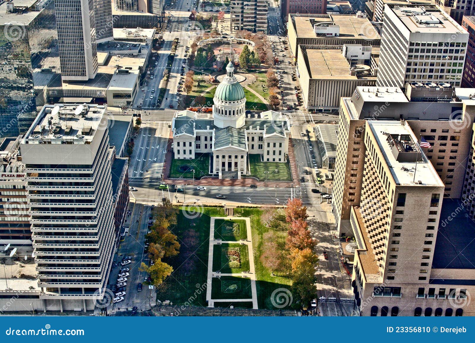 Aerial view of St. Louis stock photo. Image of high, rise - 23356810