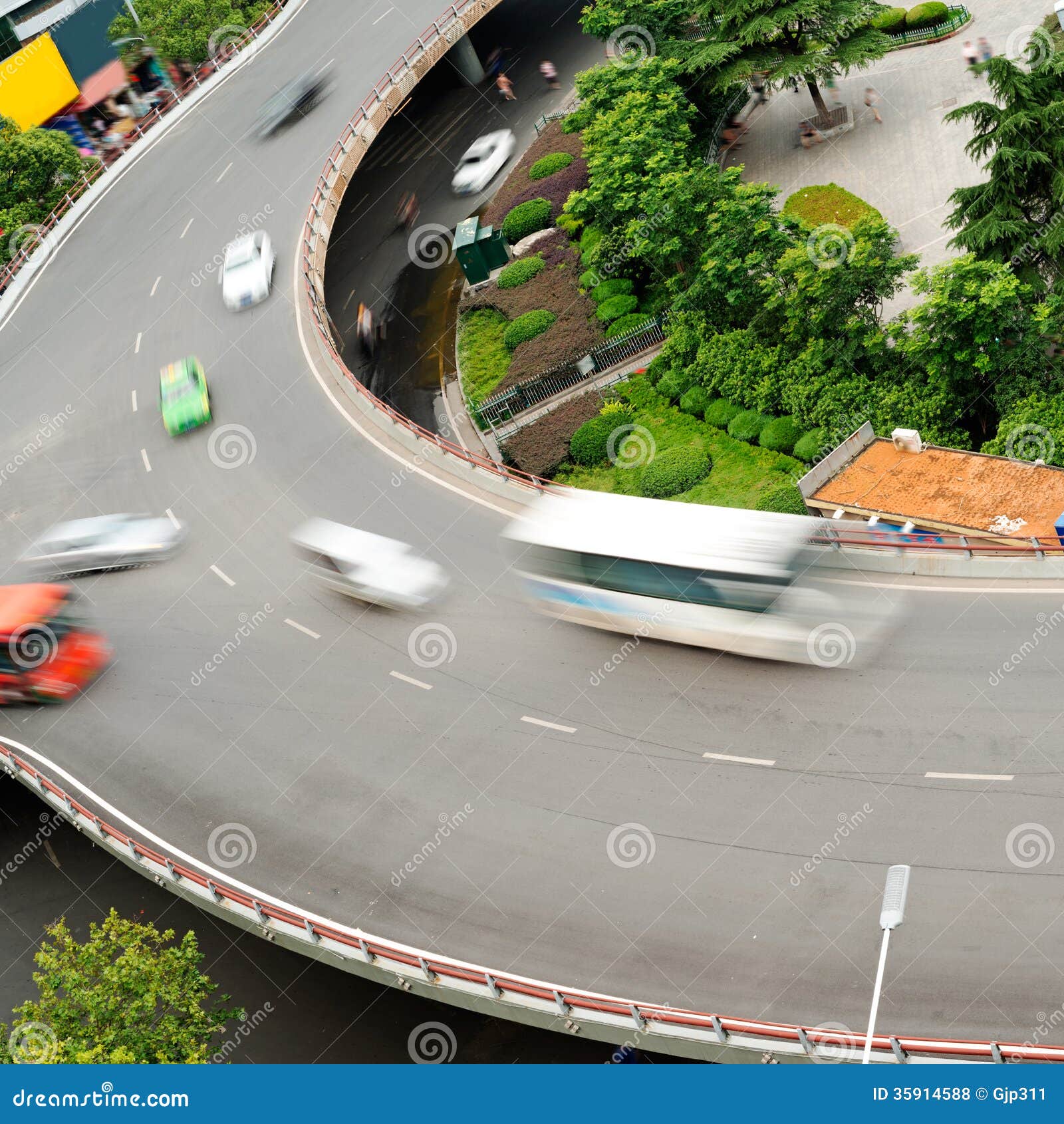 Aerial View of the Stack Interchange Stock Photo - Image of overpass ...