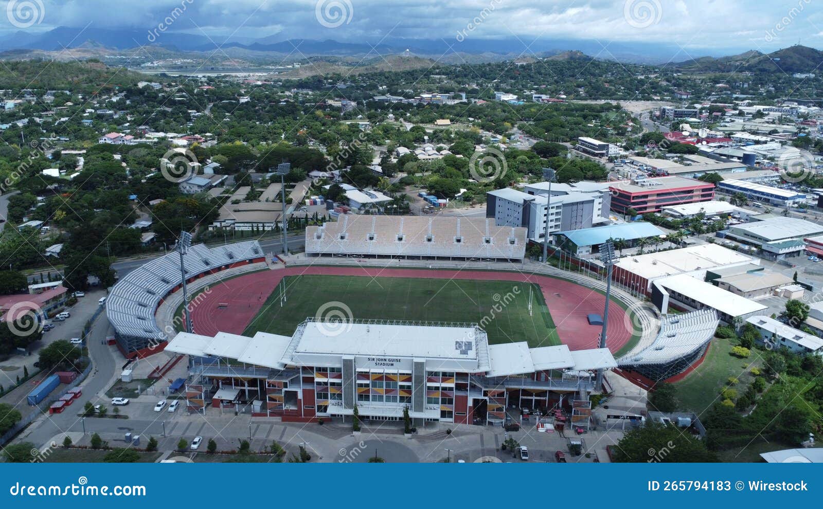 Aerial View of a Stadium in the City Stock Image - Image of ...