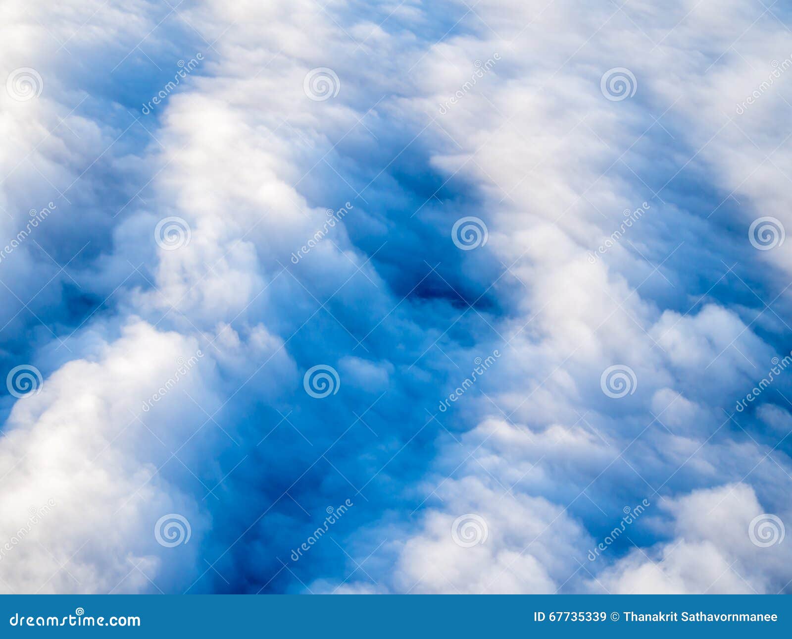 Aerial View of Stratocumulus Clouds, Top Down Perspective. Stock Image ...