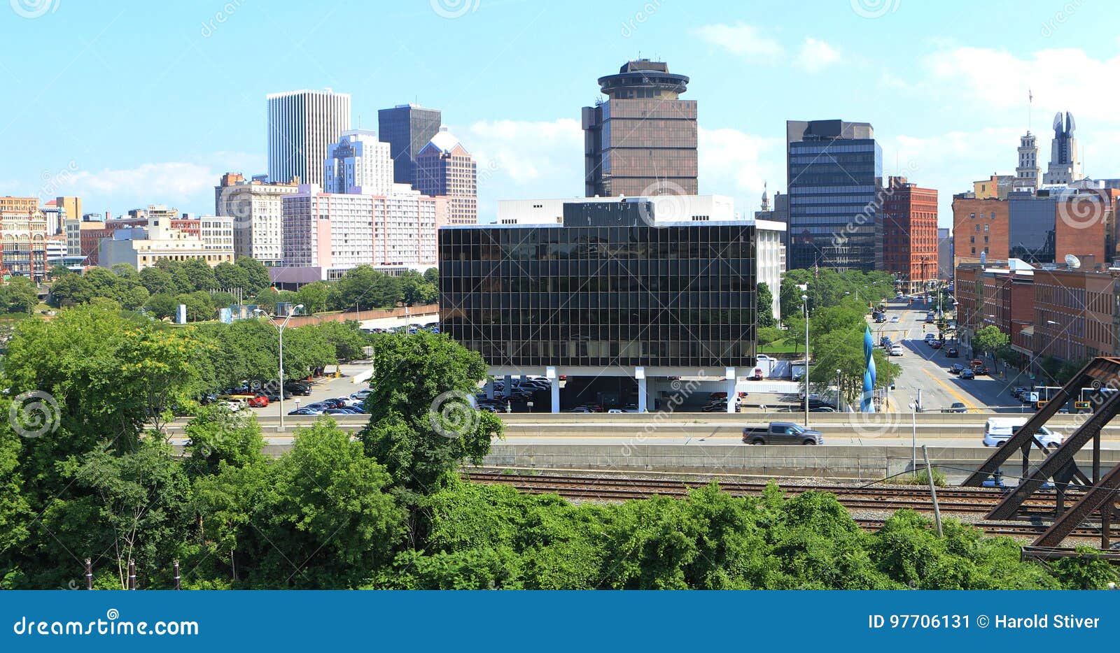Aerial View of Streets in Rochester, New York Stock Image - Image of ...