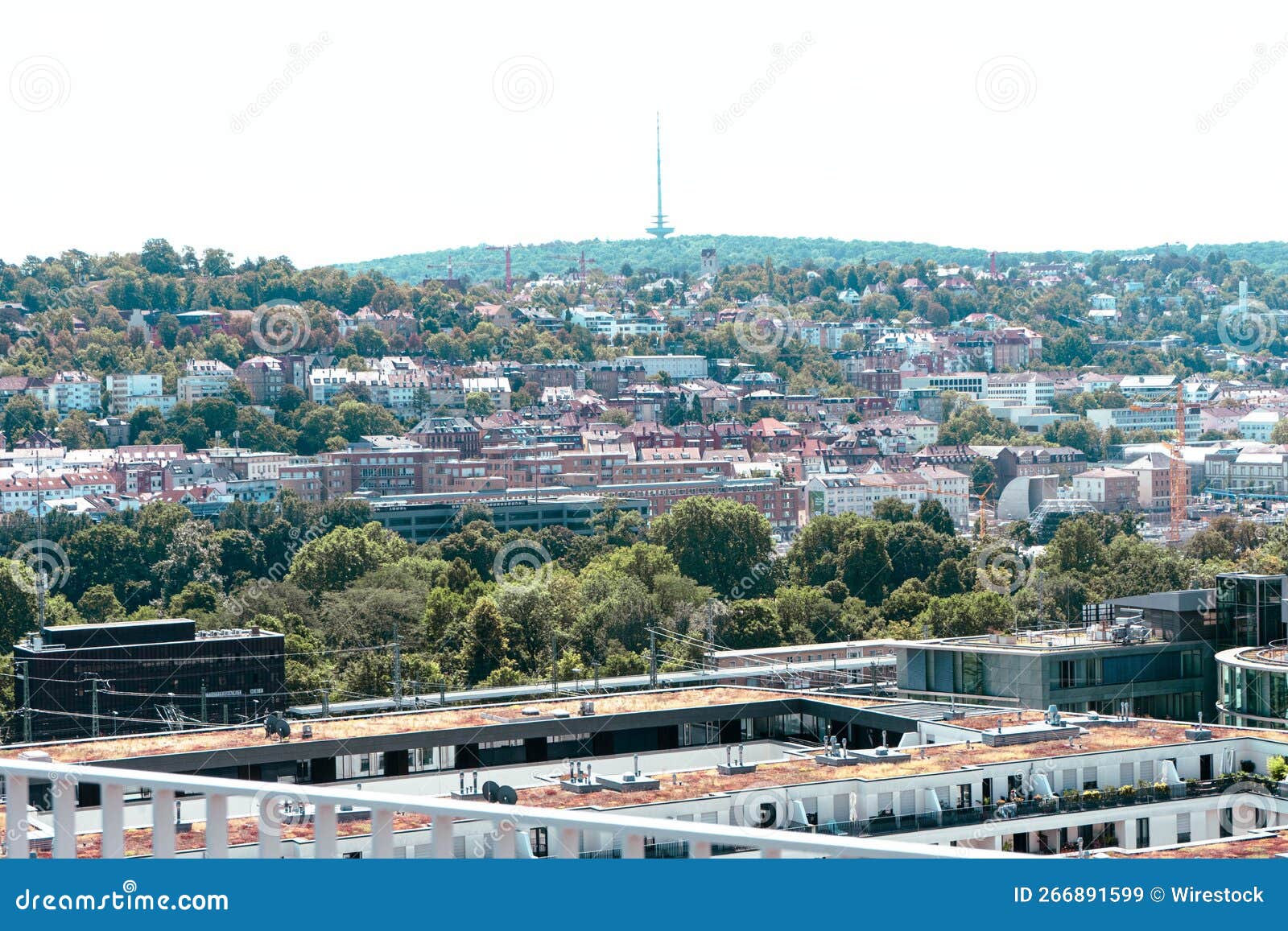 Aerial View of the Stuttgart Cityscape Stock Image - Image of view ...