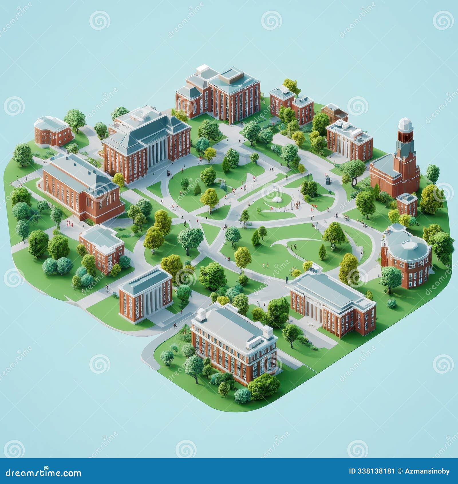 A Stylized Campus Map With Fictional Or Misspelled Names For Various ...
