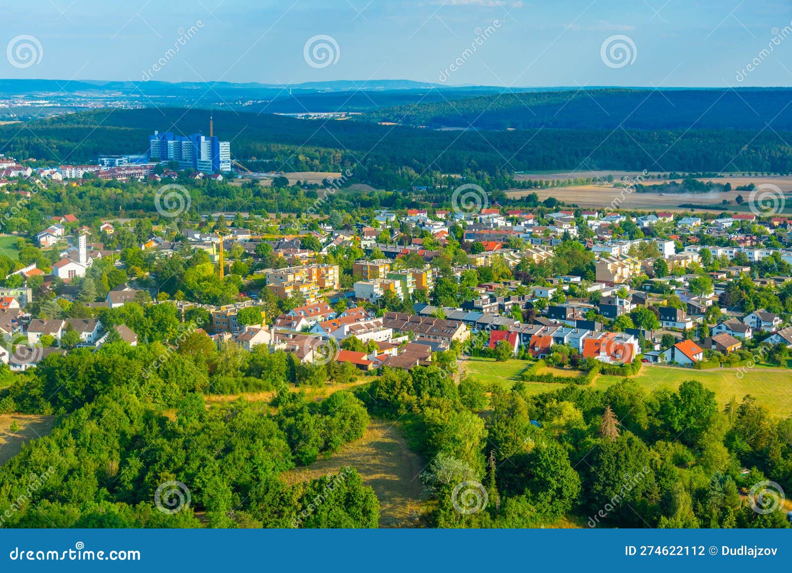 Aerial View of a Suburb of German Town Bamberg Editorial Photography ...