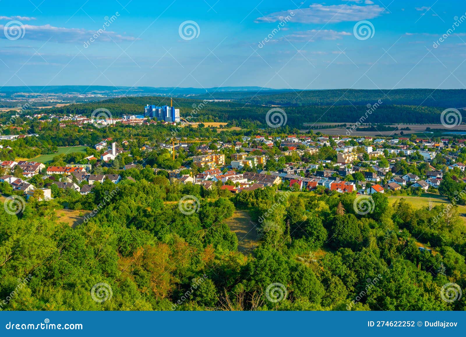 Aerial View of a Suburb of German Town Bamberg Editorial Photography ...