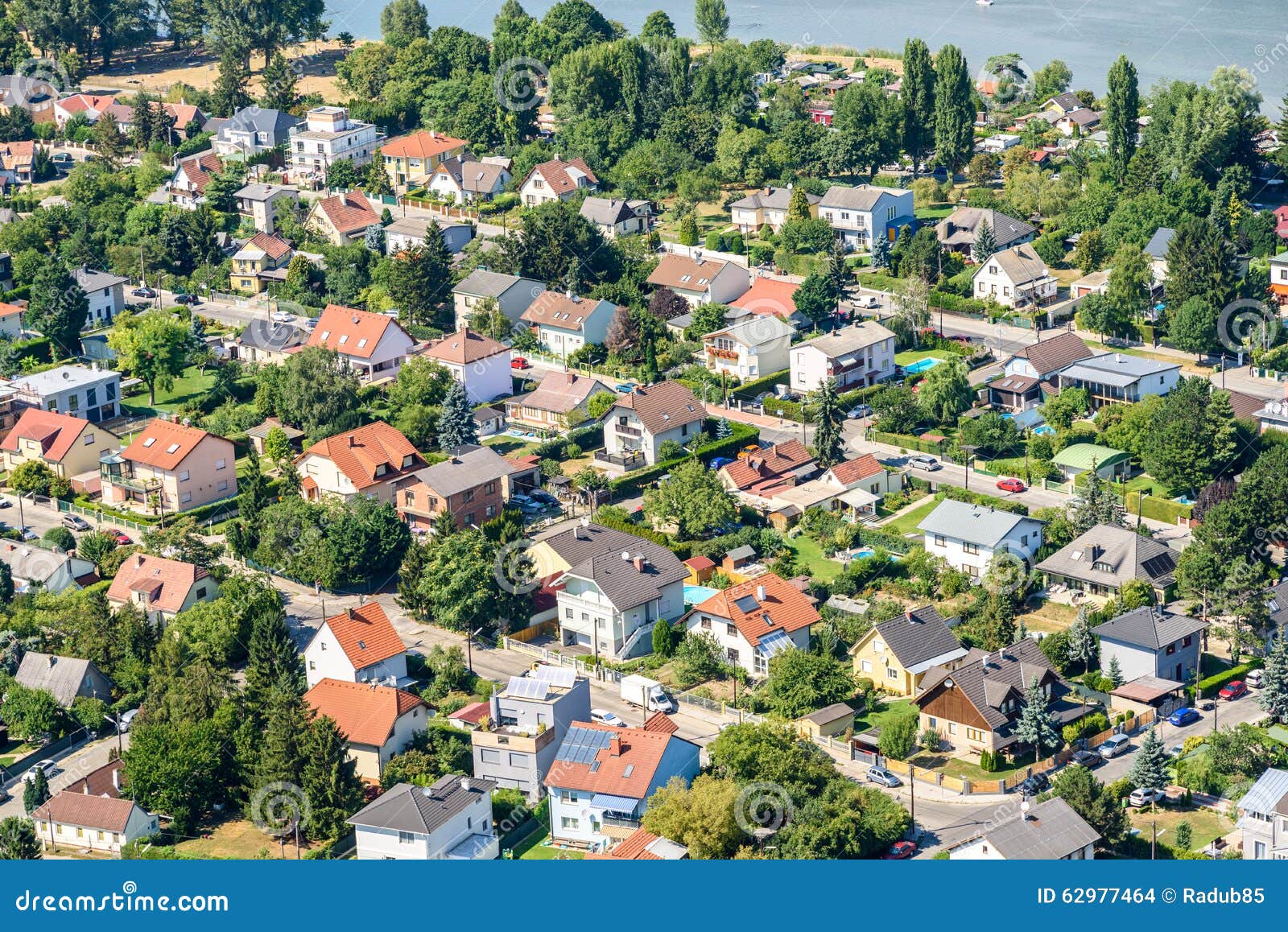 Aerial View of Suburbs Roofs in Vienna Stock Photo - Image of house ...
