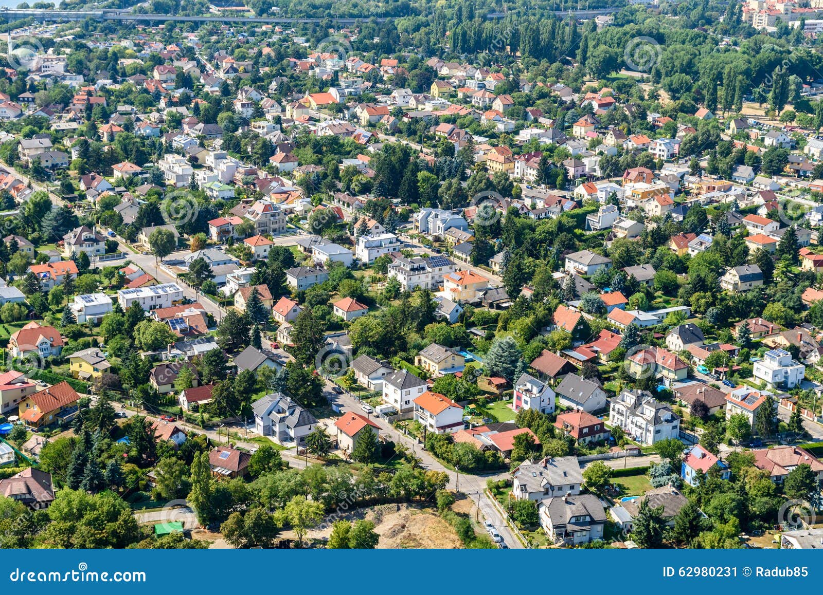 Aerial View of Suburbs Roofs in Vienna Stock Image - Image of slum ...
