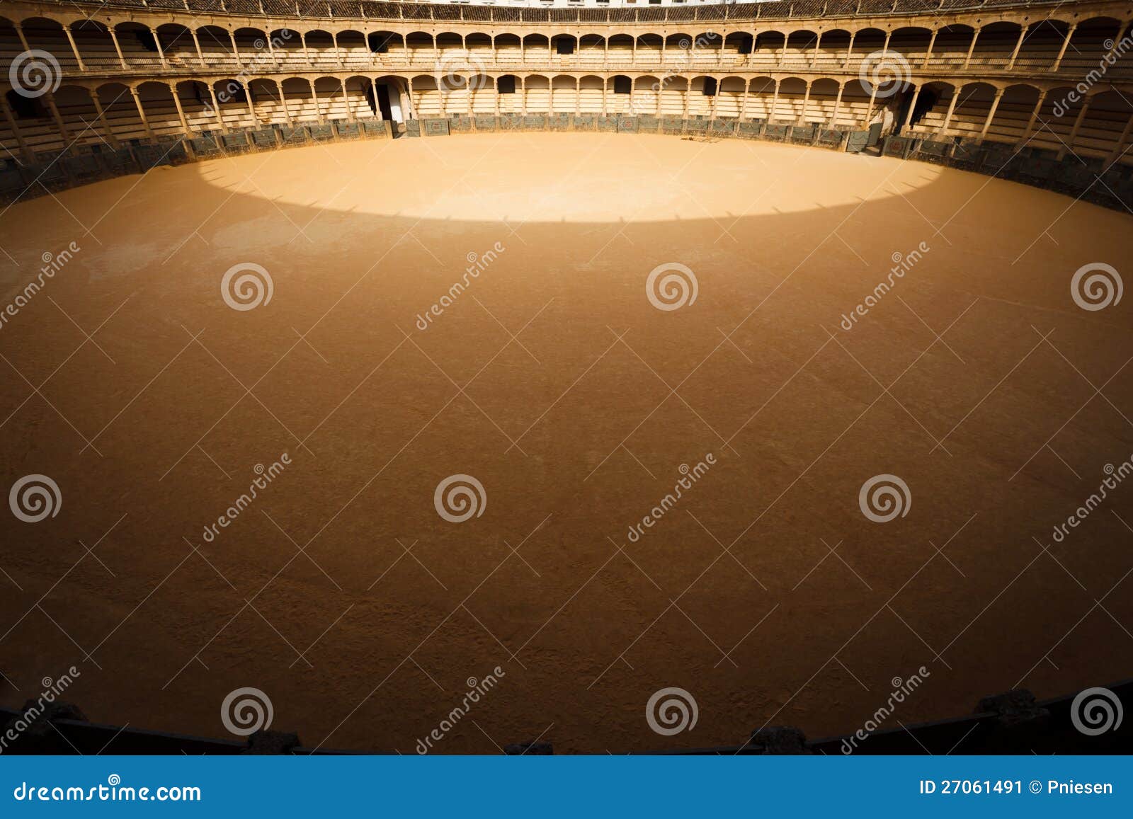 Aerial View of Sunny Side of Bull Fighting Ring Stock Image - Image of ...