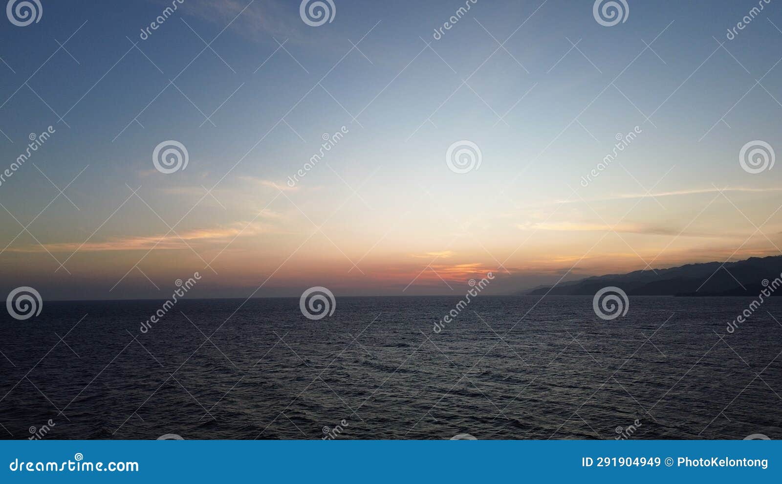 Aerial View of Sunset on the Ocean Stock Image - Image of sunset, ocean ...