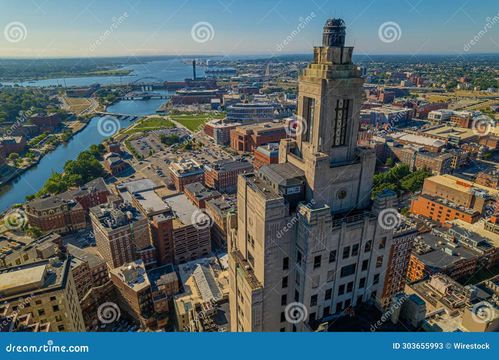 Aerial View of Superman Building in Downtown Providence Editorial Stock ...