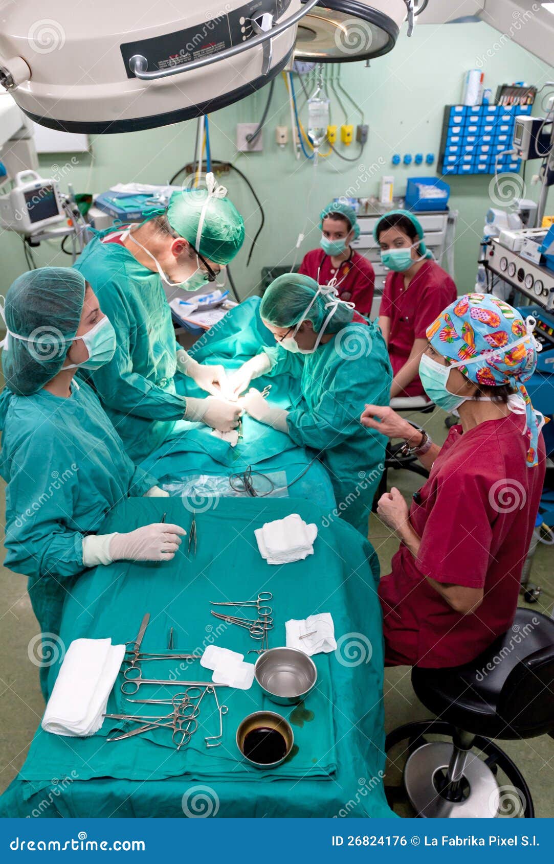 Aerial View of Surgery Operation Stock Photo - Image of patient ...