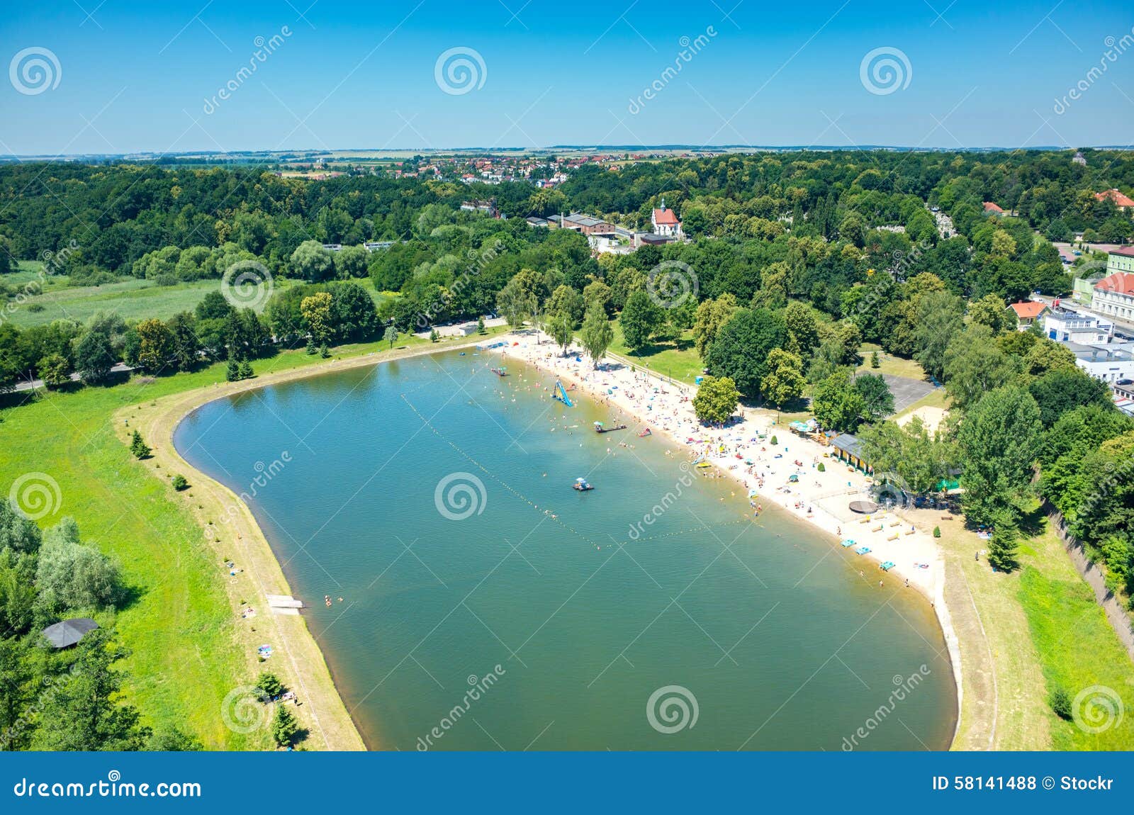 Aerial View on the Swimming Pool Stock Photo - Image of outdoor ...