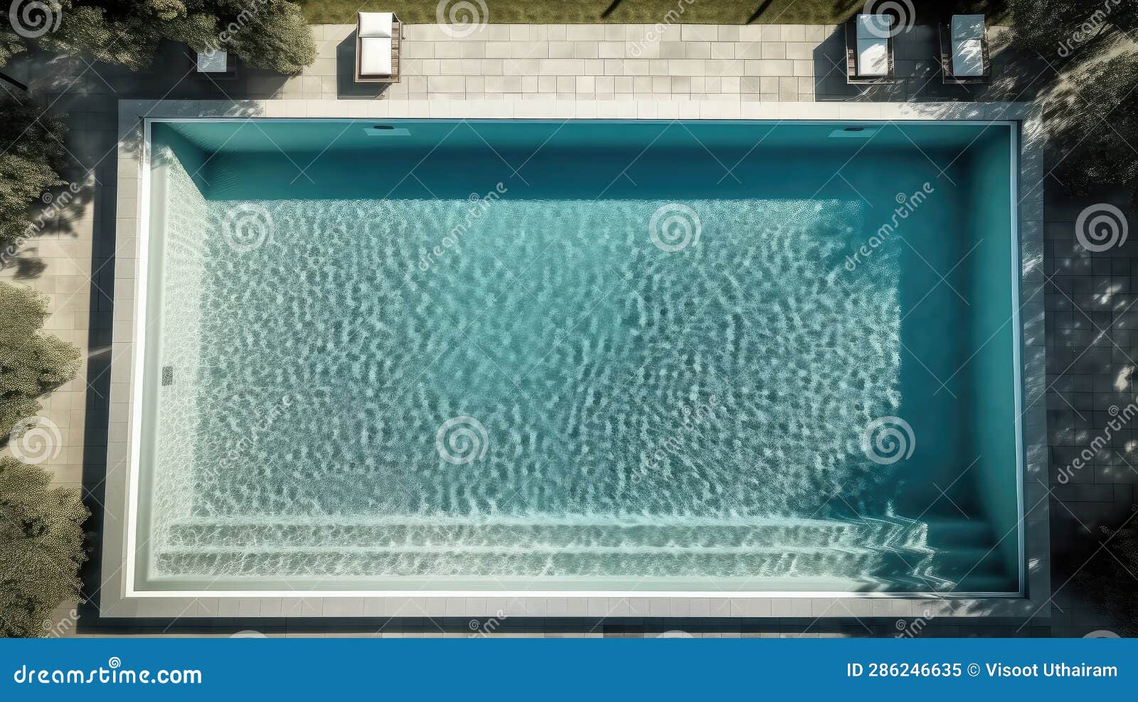 Aerial View of Swimming Pool at Resort Stock Illustration ...