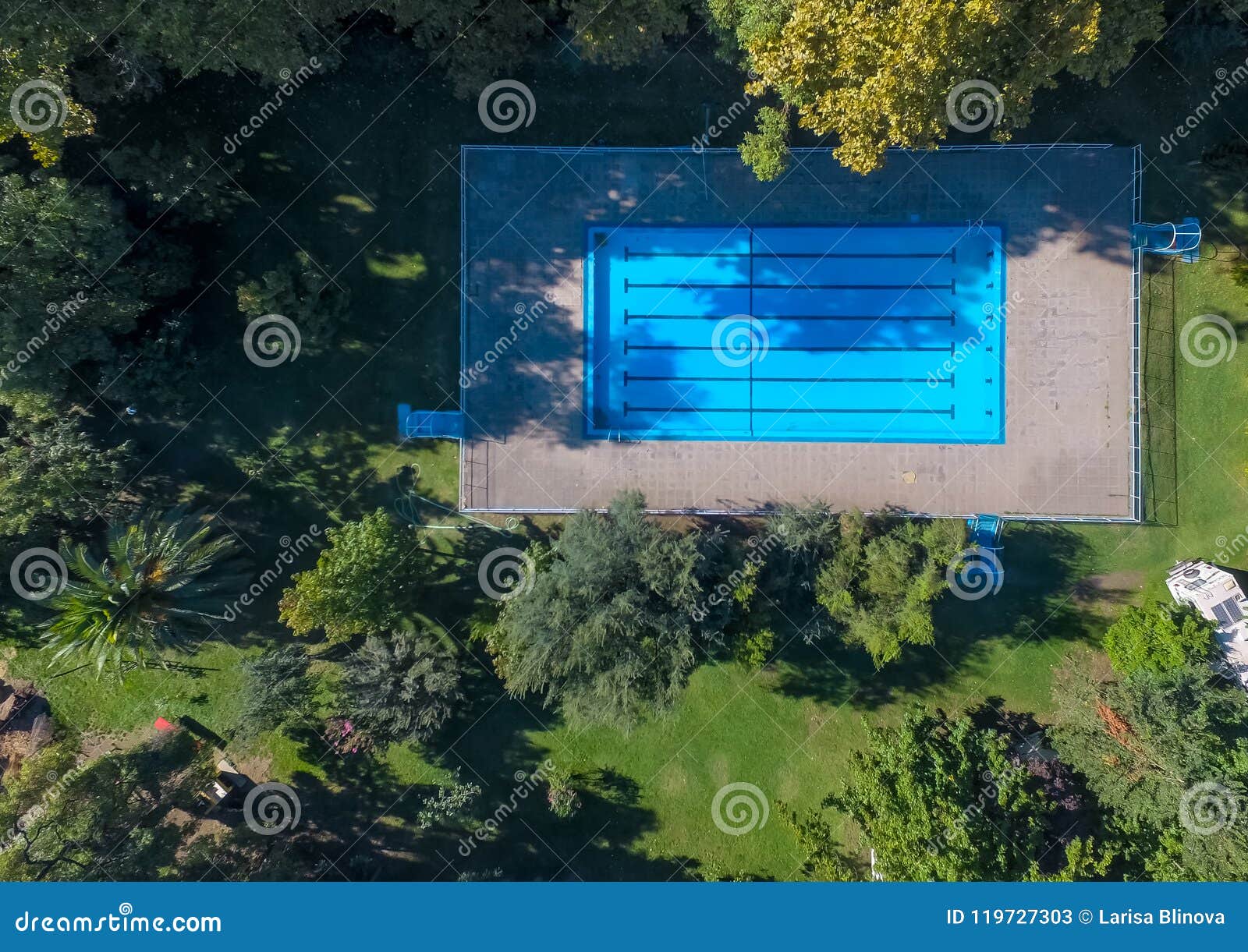 Aerial View of Swimming Pool. Top View Stock Image - Image of ...