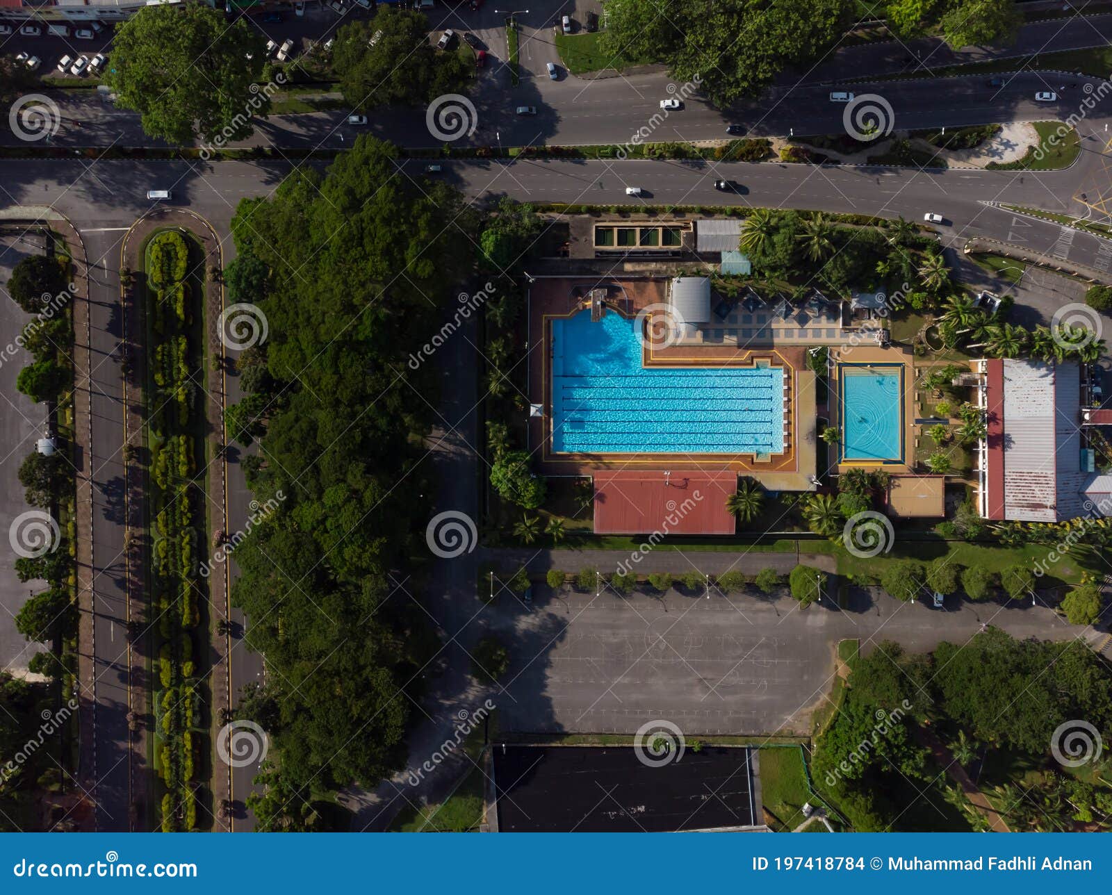 Aerial View of a Swimming Pool Stock Photo - Image of chair, hotel ...