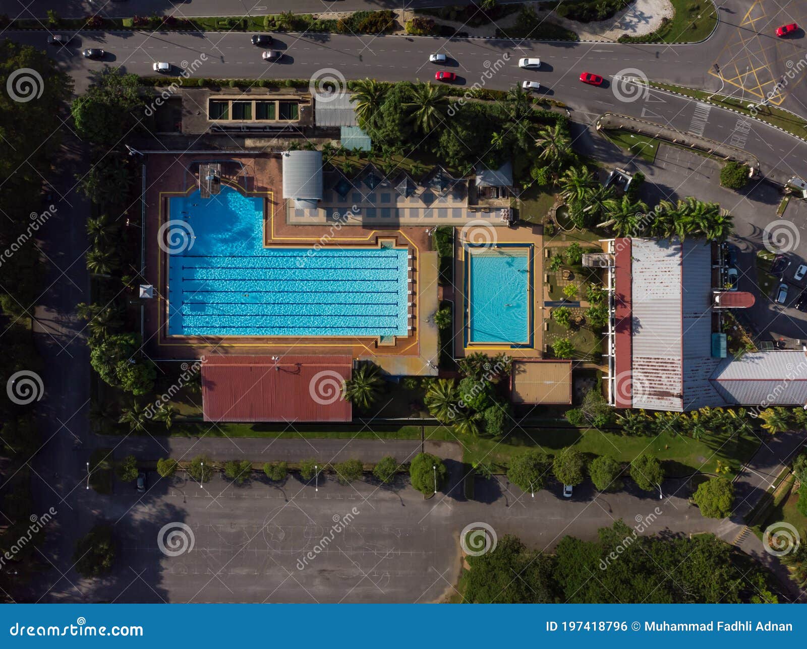 Aerial View of a Swimming Pool Stock Photo - Image of abstract, outdoor ...