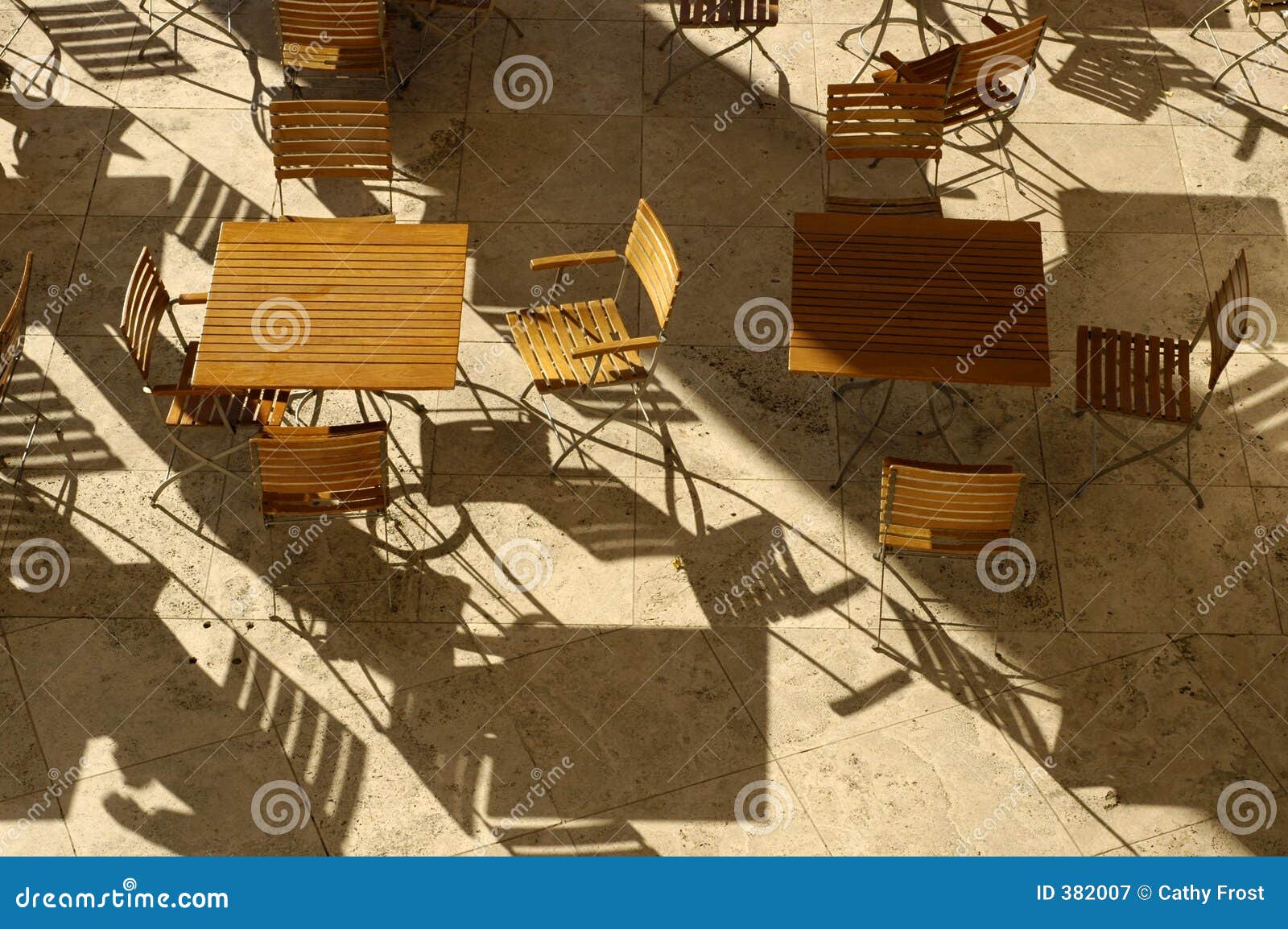 Aerial View Table & Chairs Stock Image - Image of empty, meal: 382007