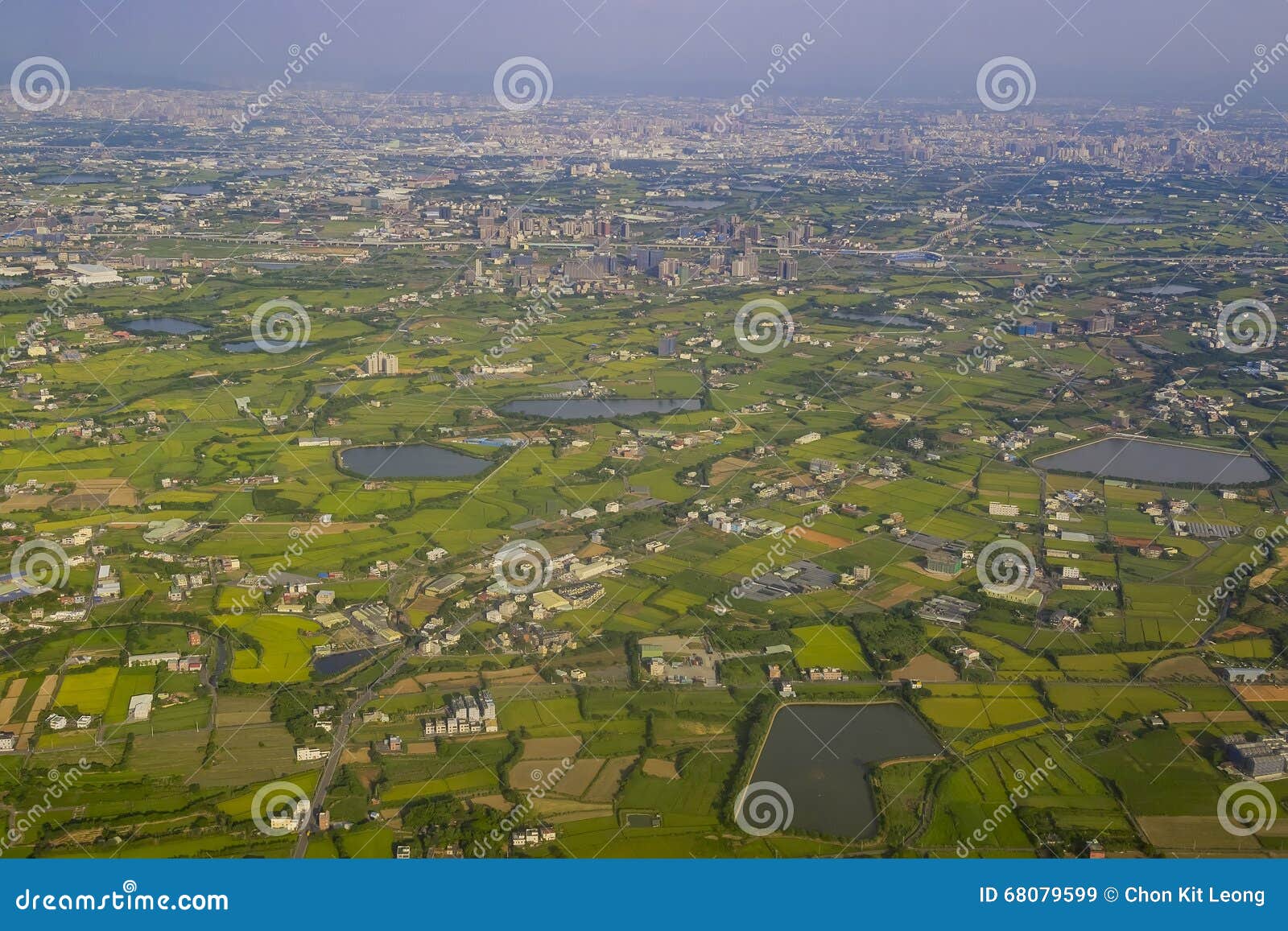 Aerial View of Taiwan from a Airplane Stock Image - Image of urban ...