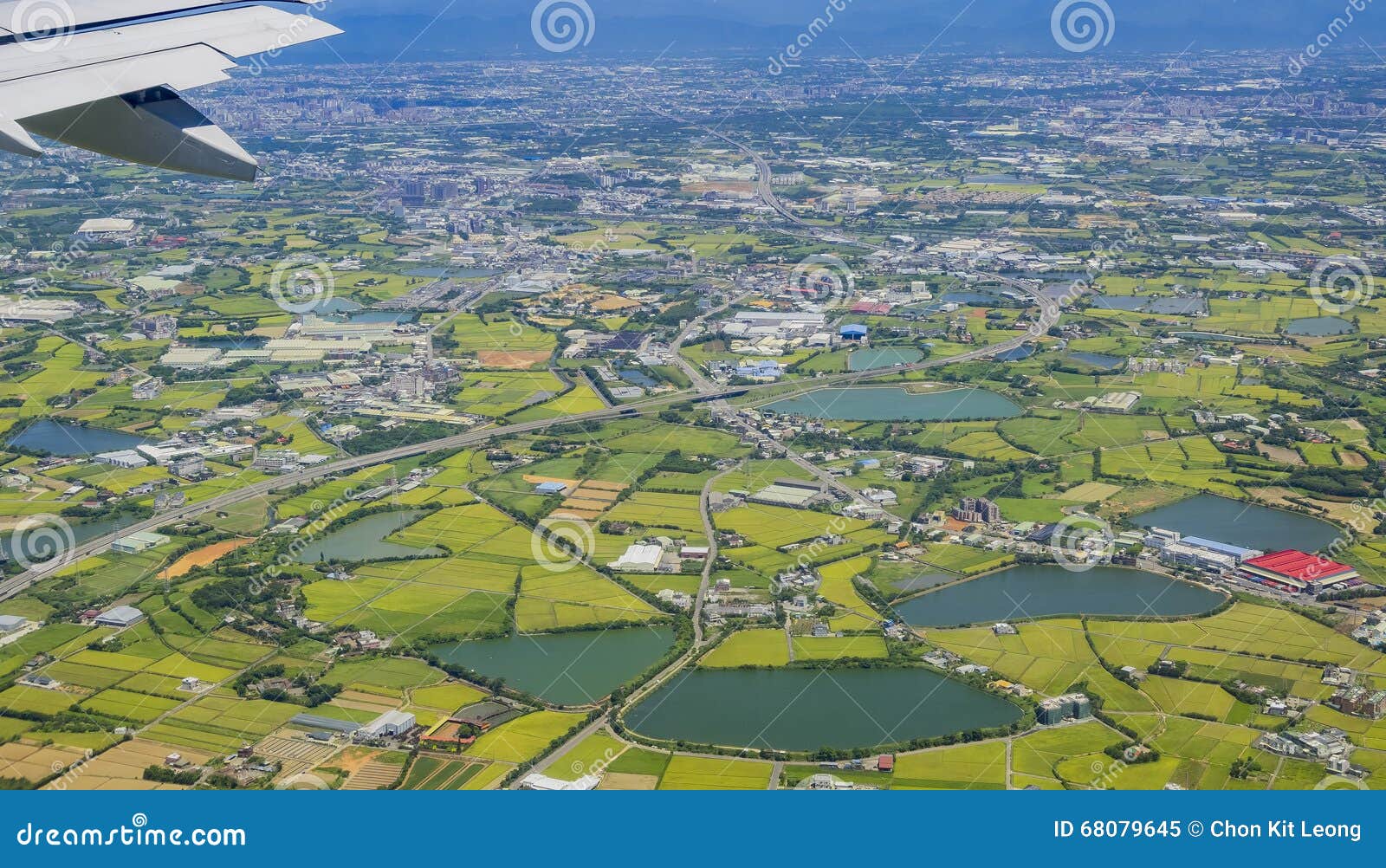 Aerial View of Taiwan from a Airplane Stock Image - Image of tourism ...