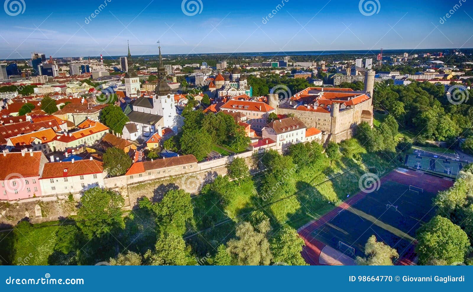 Aerial View of Tallinn, Estonia Stock Photo - Image of buildings, town ...