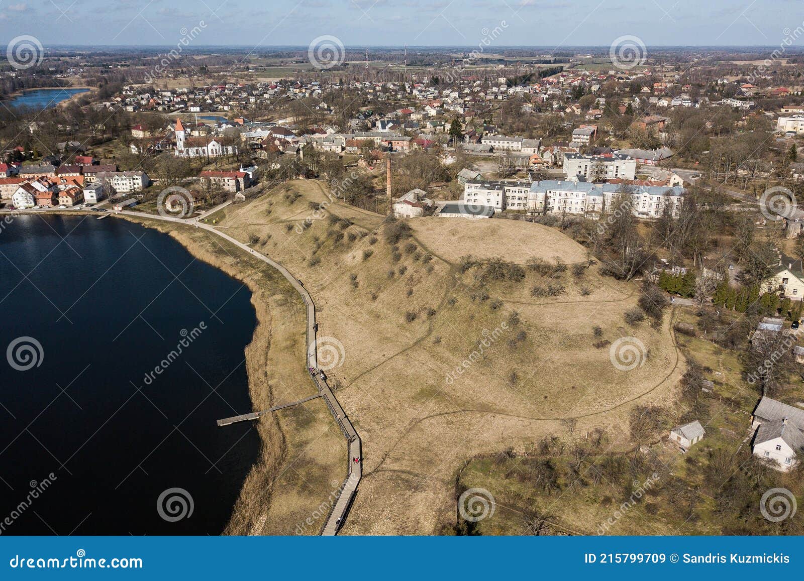 Aerial View of Talsi Town, Latvia Stock Image - Image of tree, landmark ...