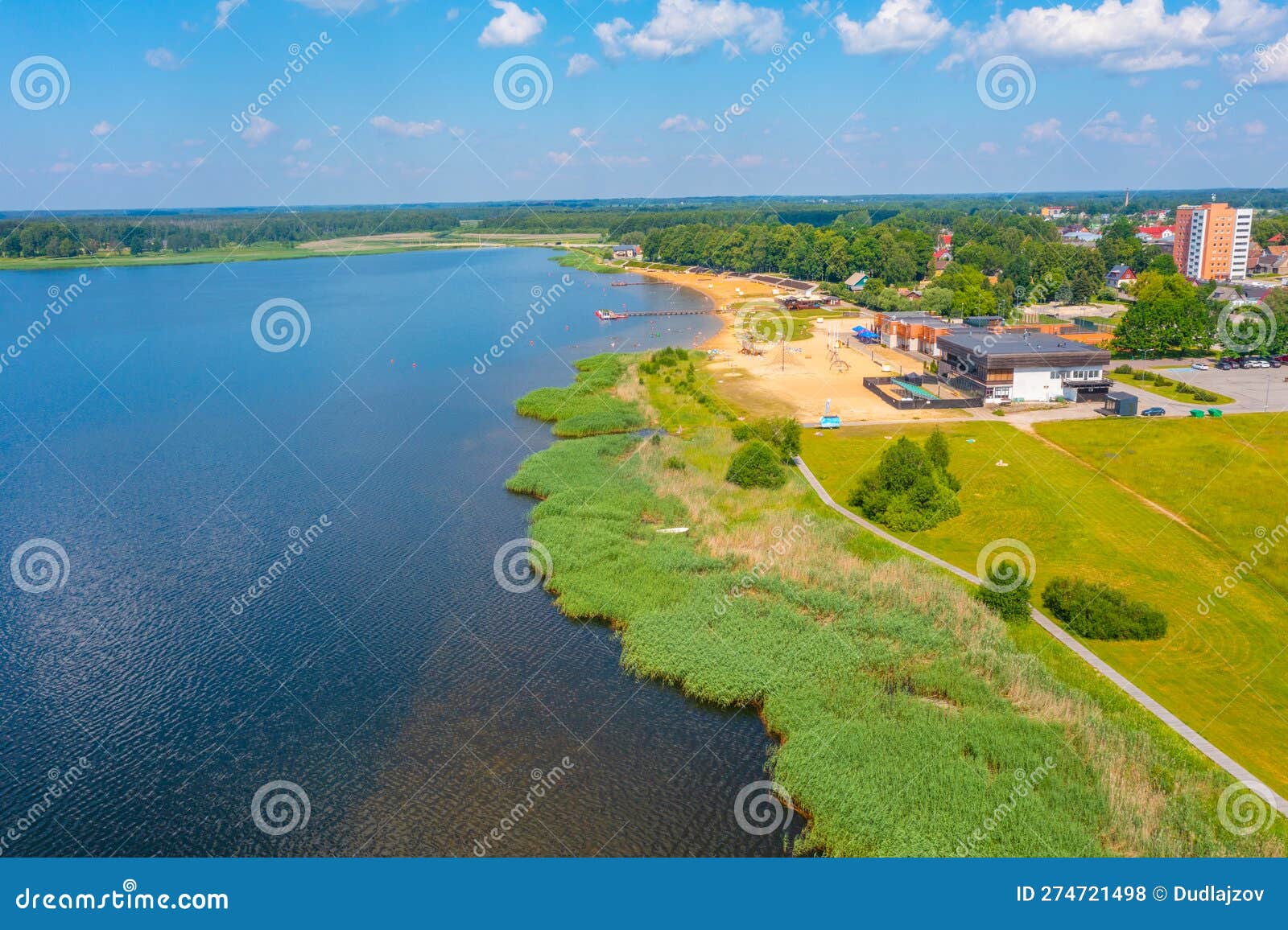 Aerial View of Tamula Beach at Voru in Estonia Stock Photo - Image of ...