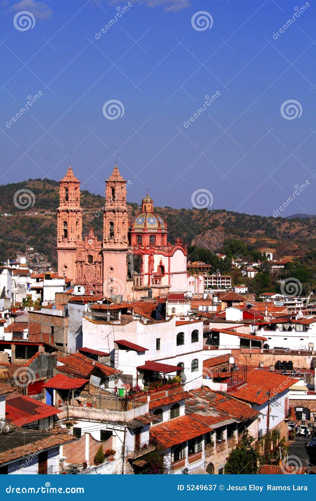Aerial view of Taxco stock image. Image of christian, cities - 5249637