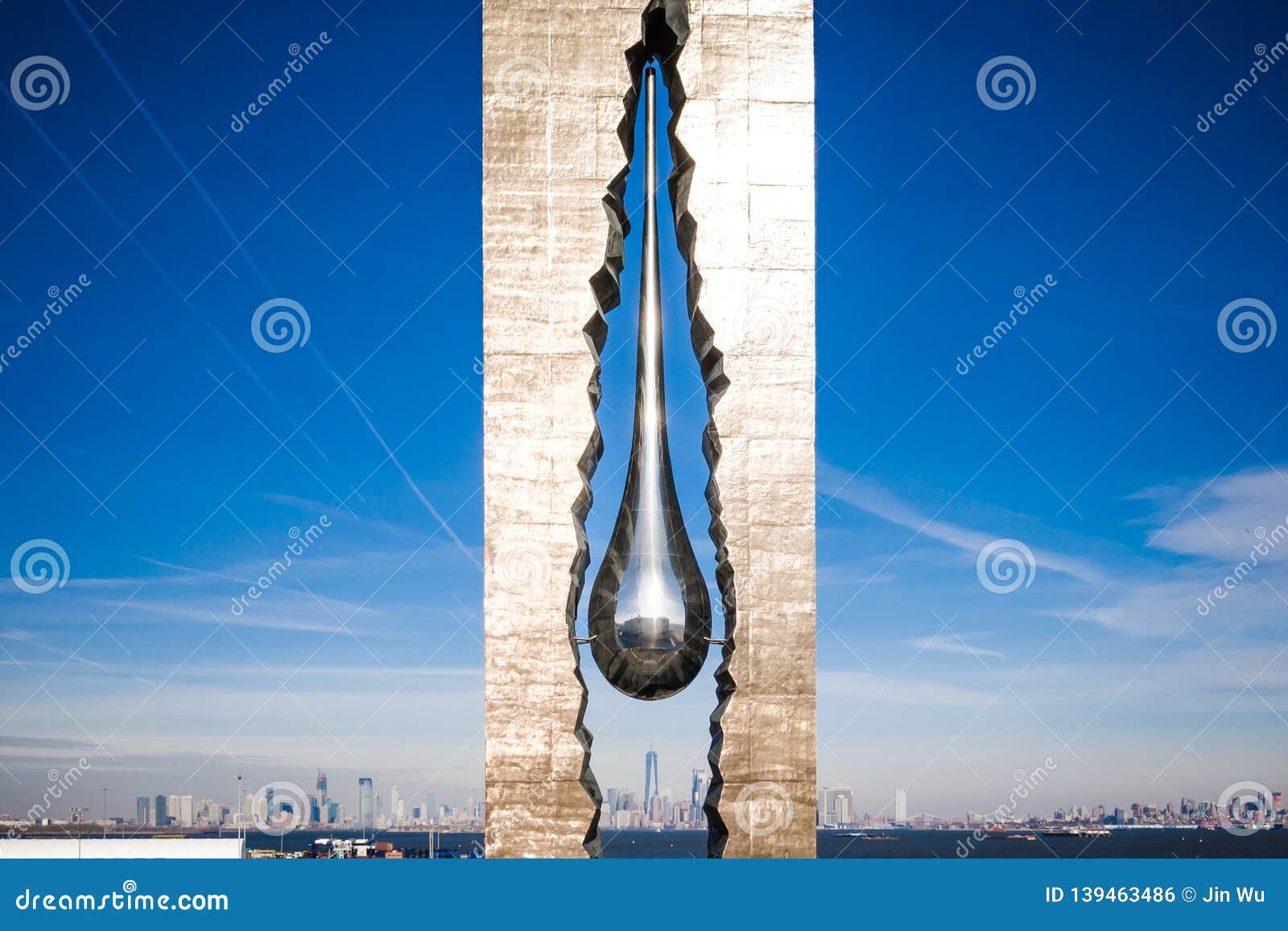 Aerial View of Tear Drop Memorial Editorial Photo - Image of bayonne ...