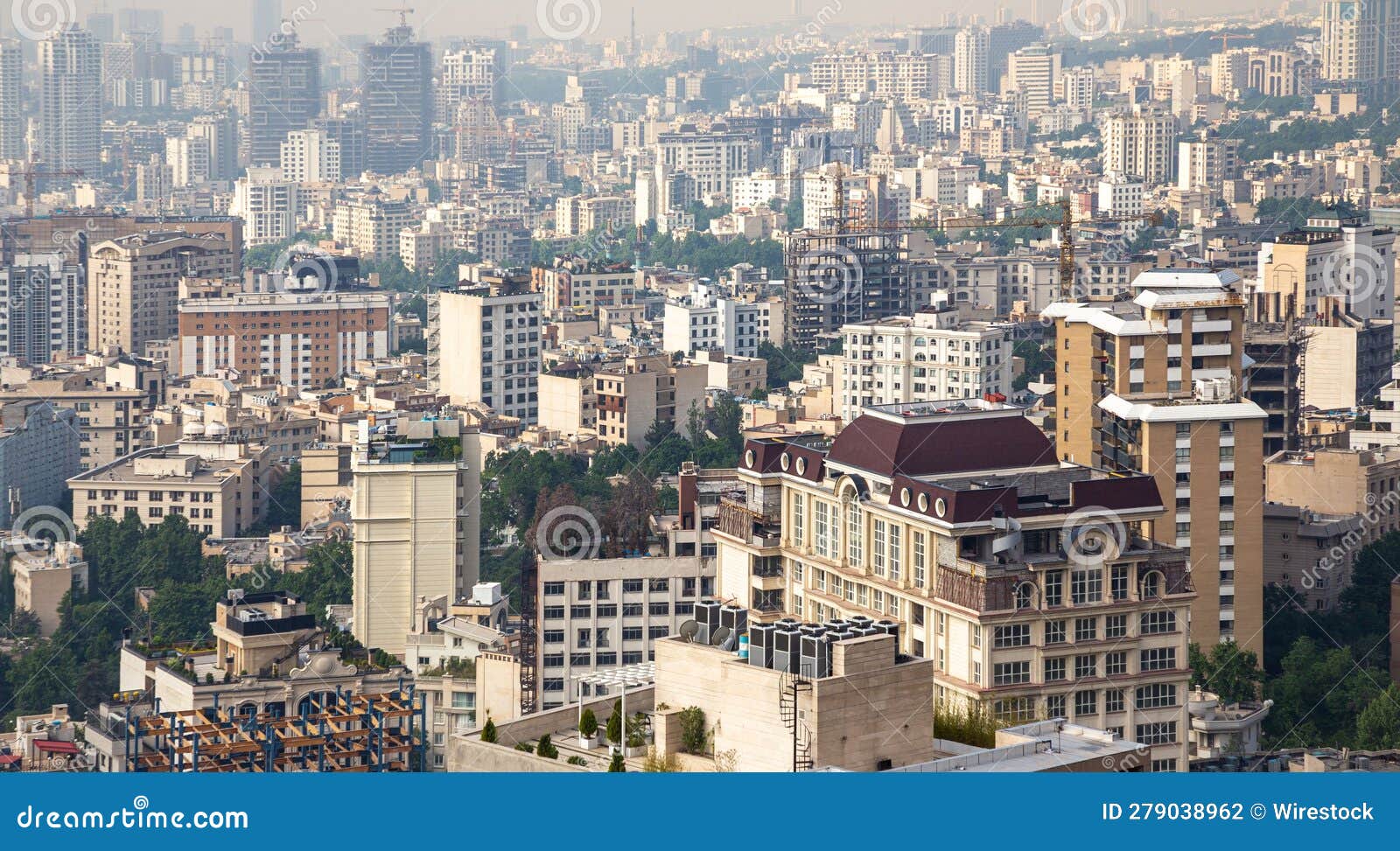 Aerial View of Tehran Cityscape with Multiple Buildings in Iran Stock ...