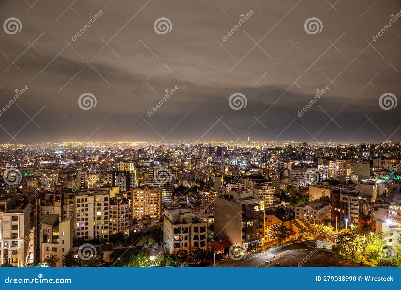 Aerial View of Tehran Cityscape with Multiple Buildings in Iran Stock ...