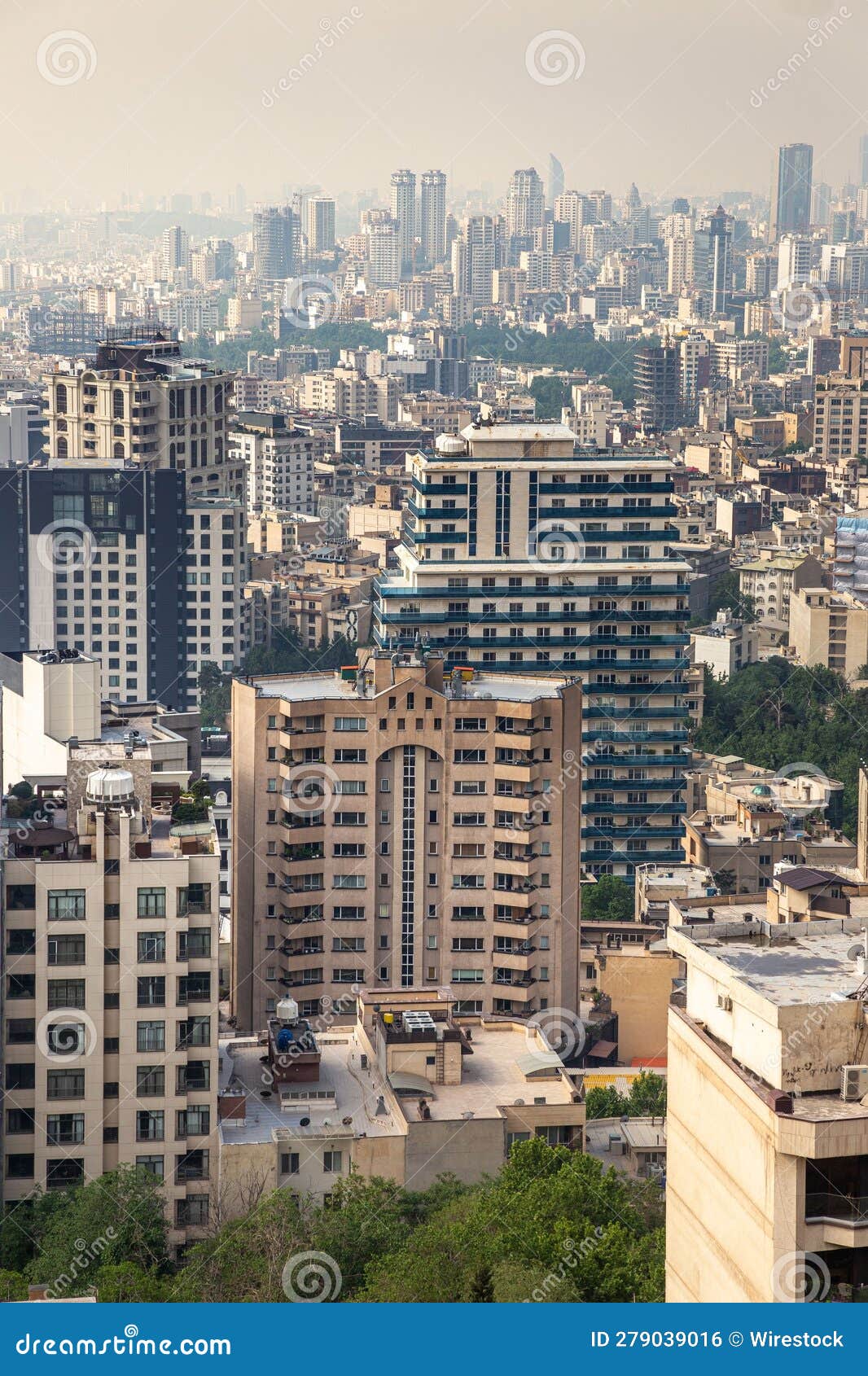Aerial View of Tehran Cityscape with Multiple Buildings in Iran Stock ...