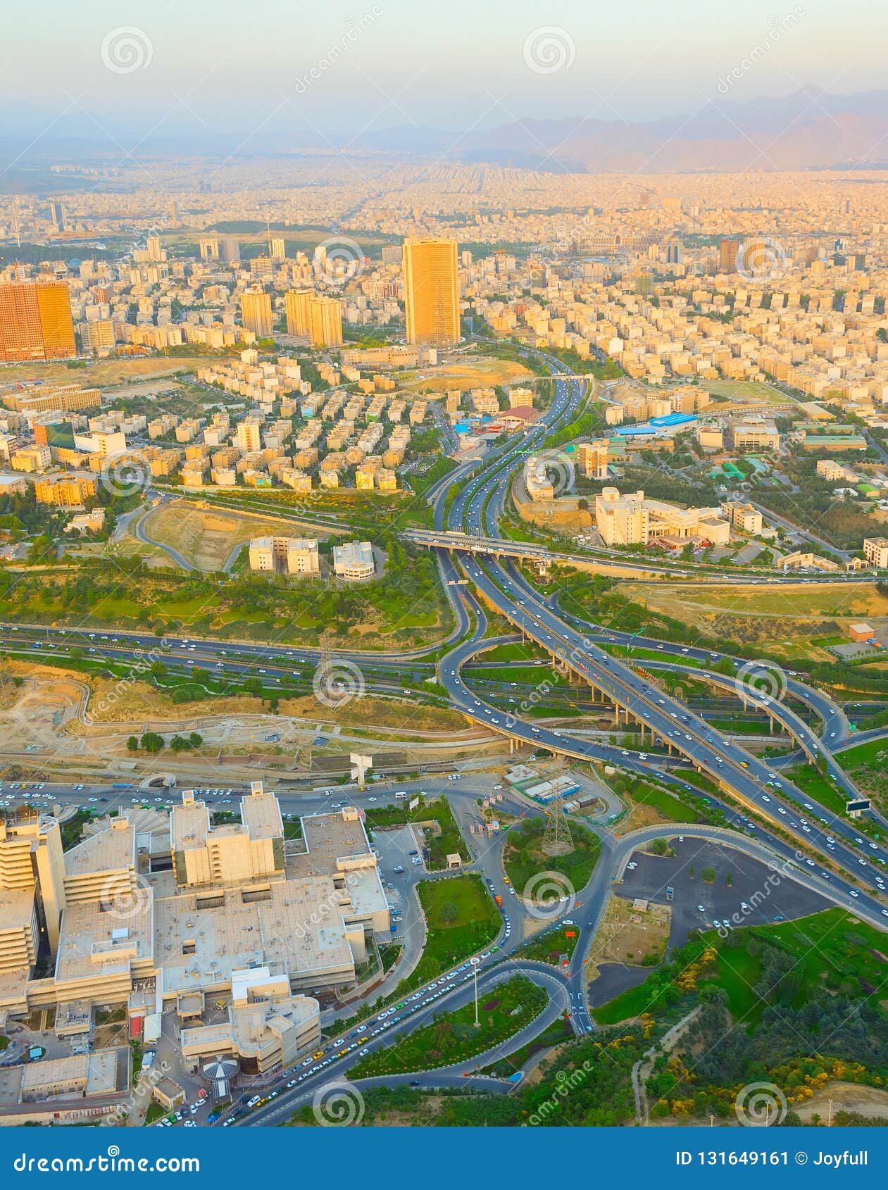 Aerial View of Tehran from Milad Tower. Iran Stock Image - Image of ...