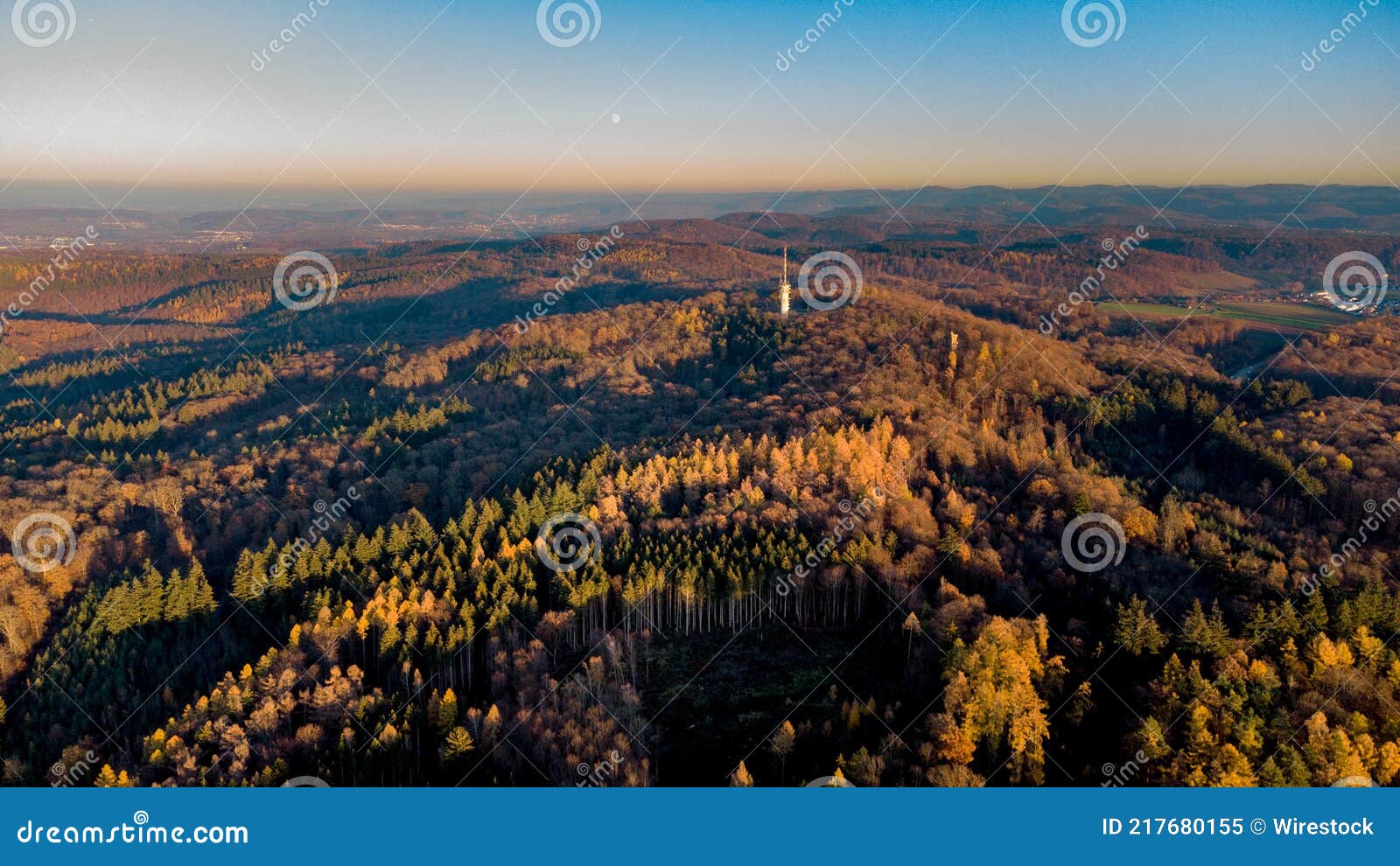 Aerial View of Temperate Broadleaf and Mixed Forests at Fall Stock ...