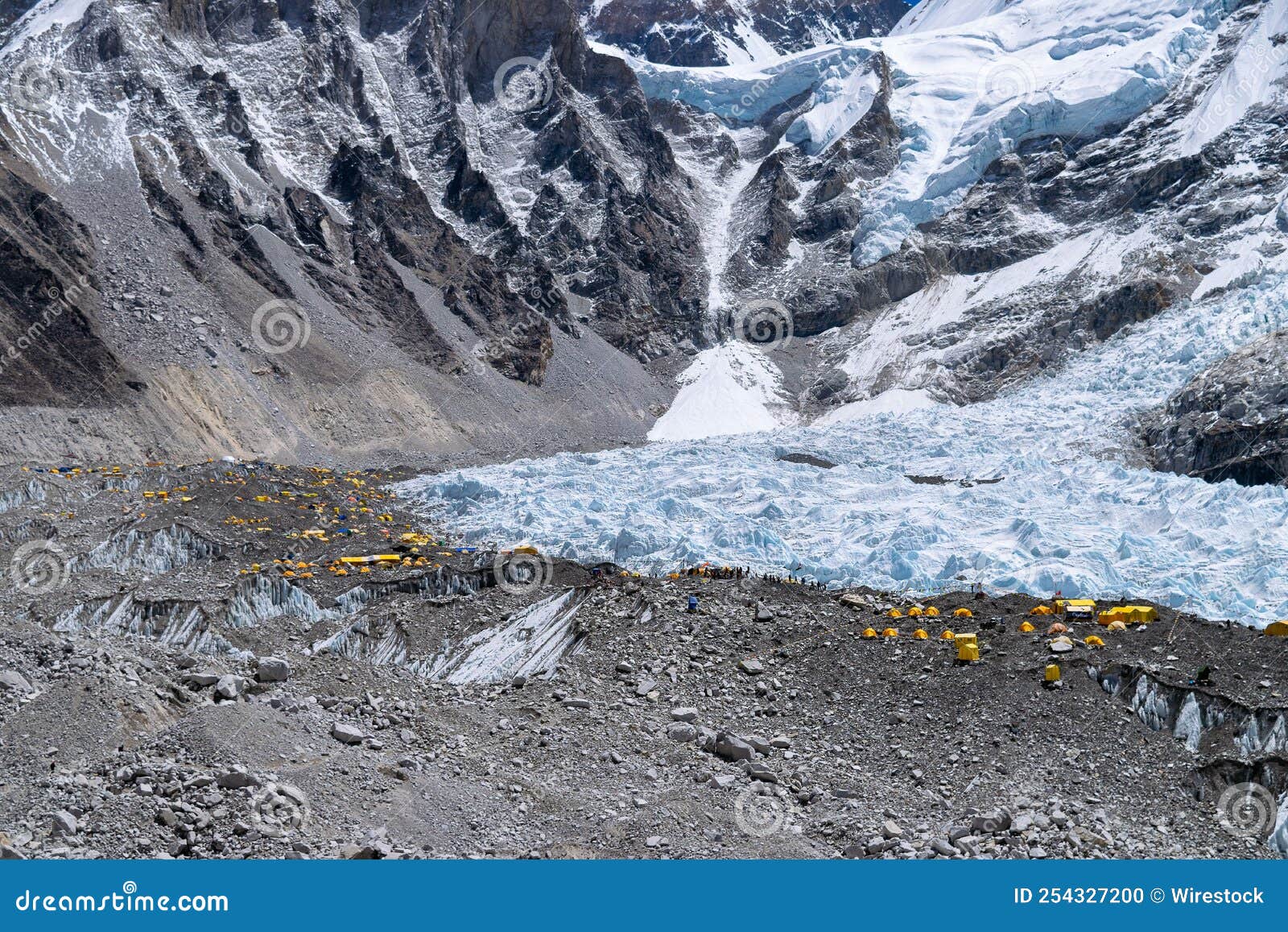 Aerial View of Tents at Everest Base Camp, Nepal Stock Photo - Image of ...