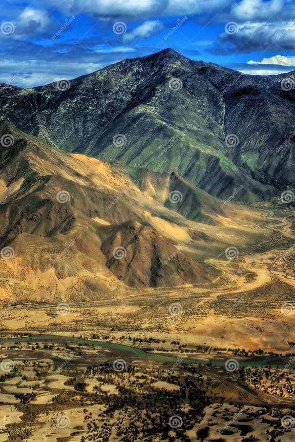 Aerial view of Tibet stock photo. Image of vast, high - 4361760