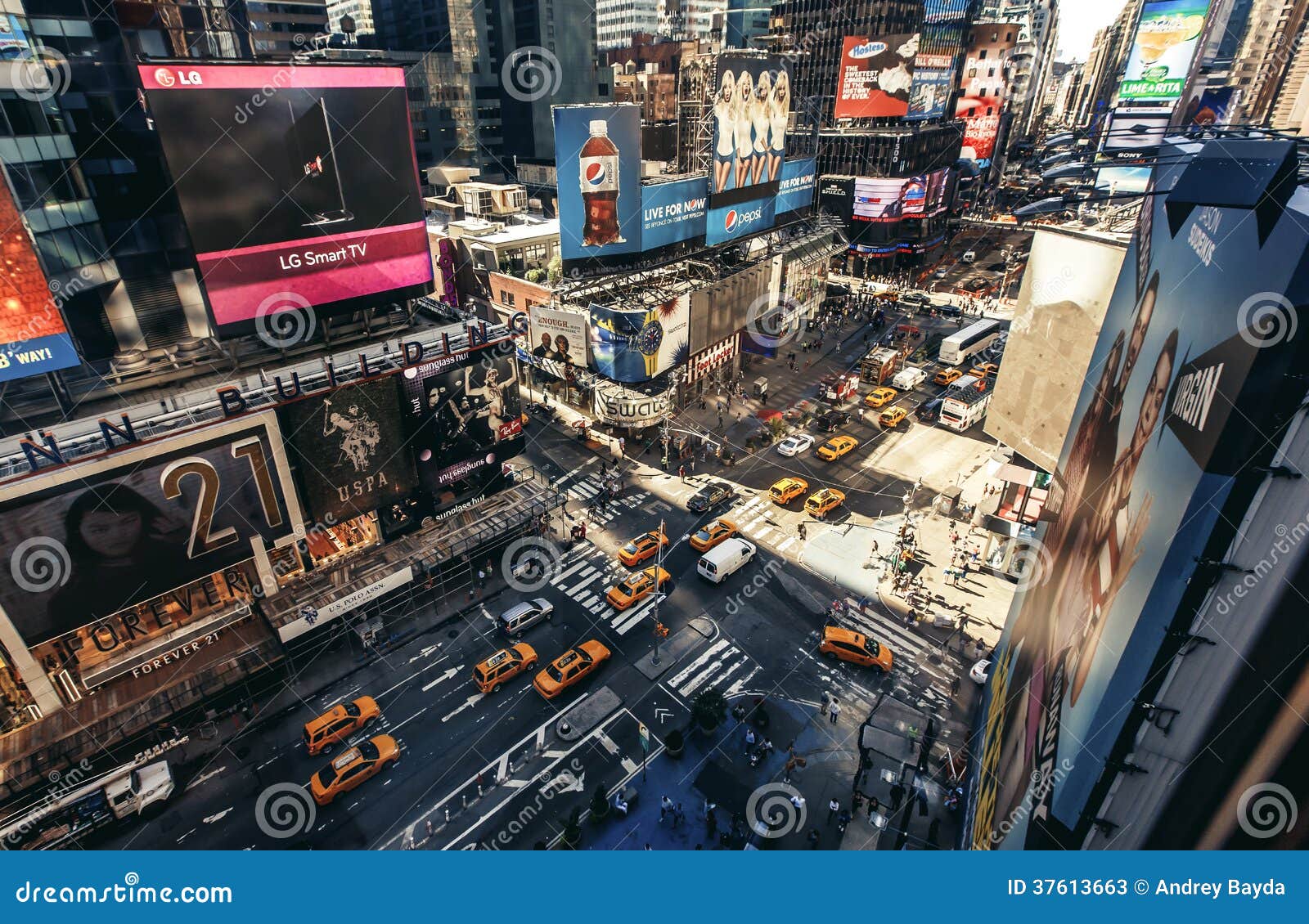 Aerial View Of Times Square, New York Editorial Stock Photo - Image ...