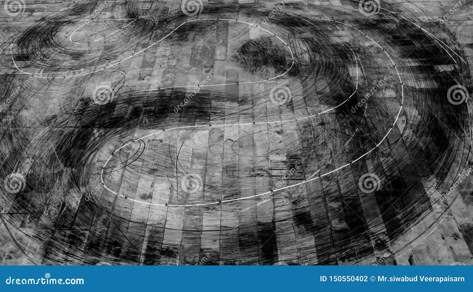 Aerial View Tire Marks Background on Race Track, Texture of Tire Marks ...