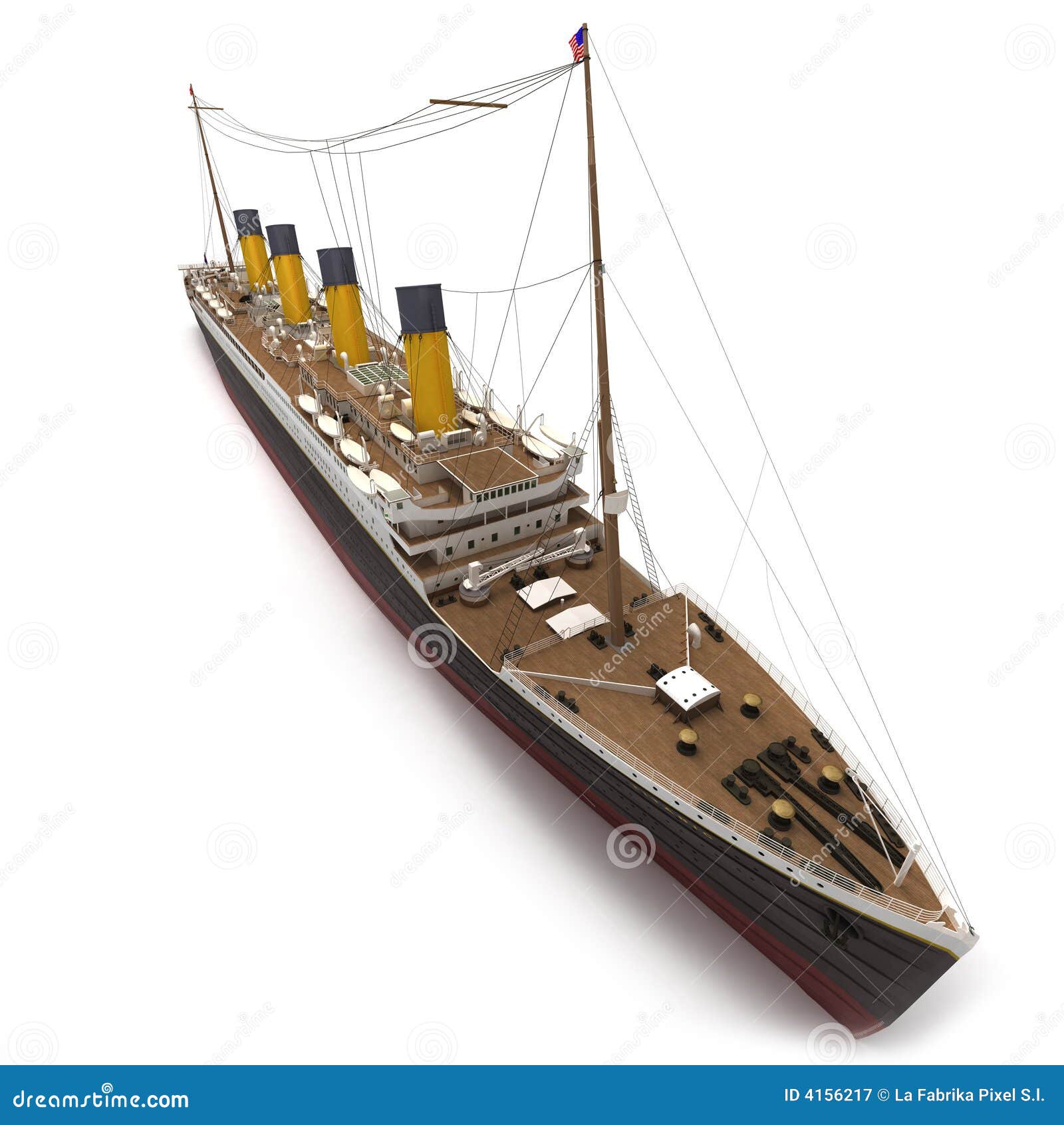 Aerial View Of The Titanic Royalty Free Stock Photography - Image: 4156217