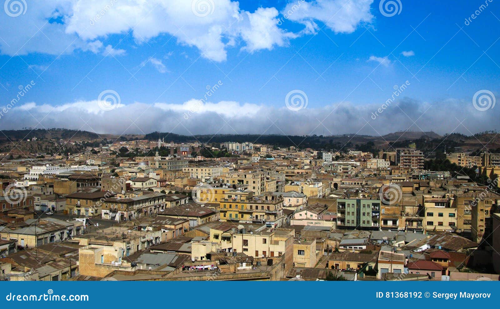 Aerial View To Asmara Capital of Eritrea Stock Photo - Image of travel ...