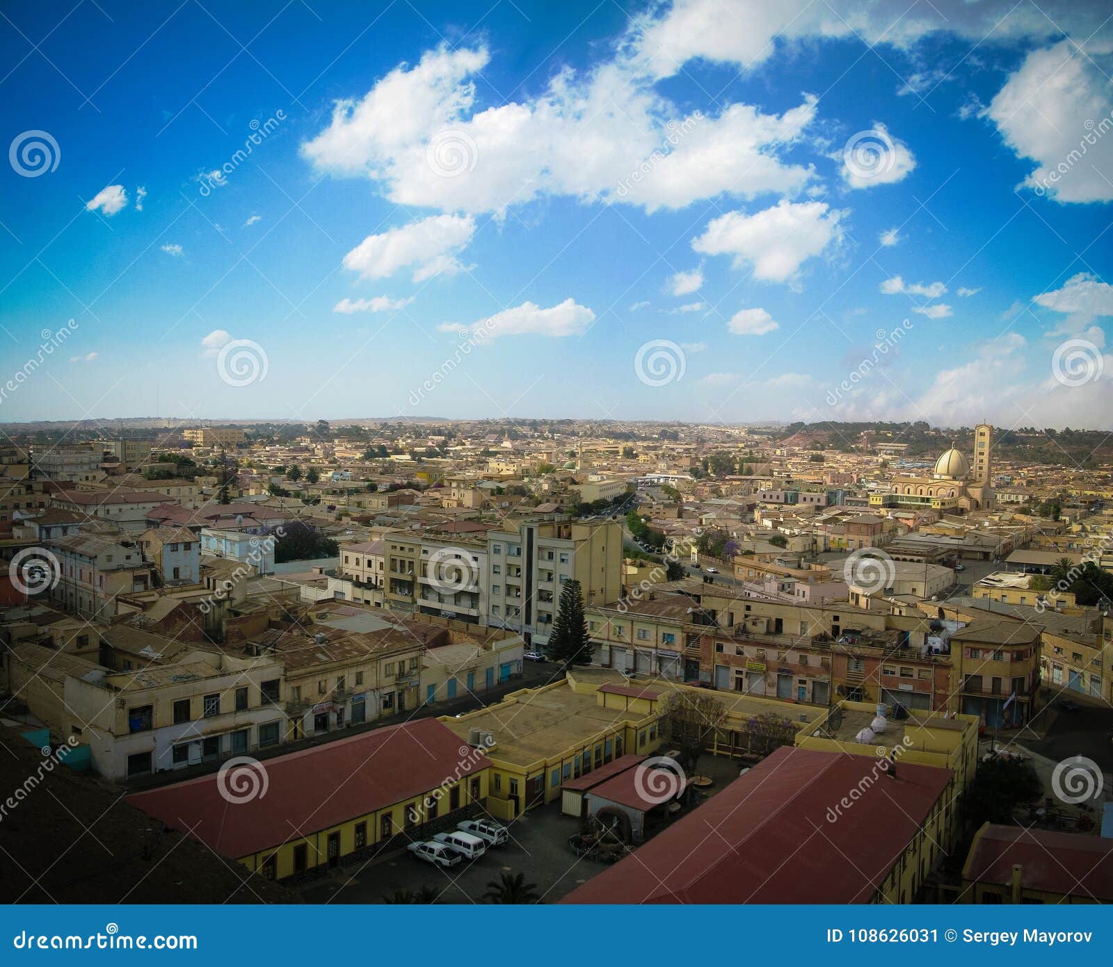 Aerial View To Asmara, Eritrea Stock Image - Image of cityscape ...