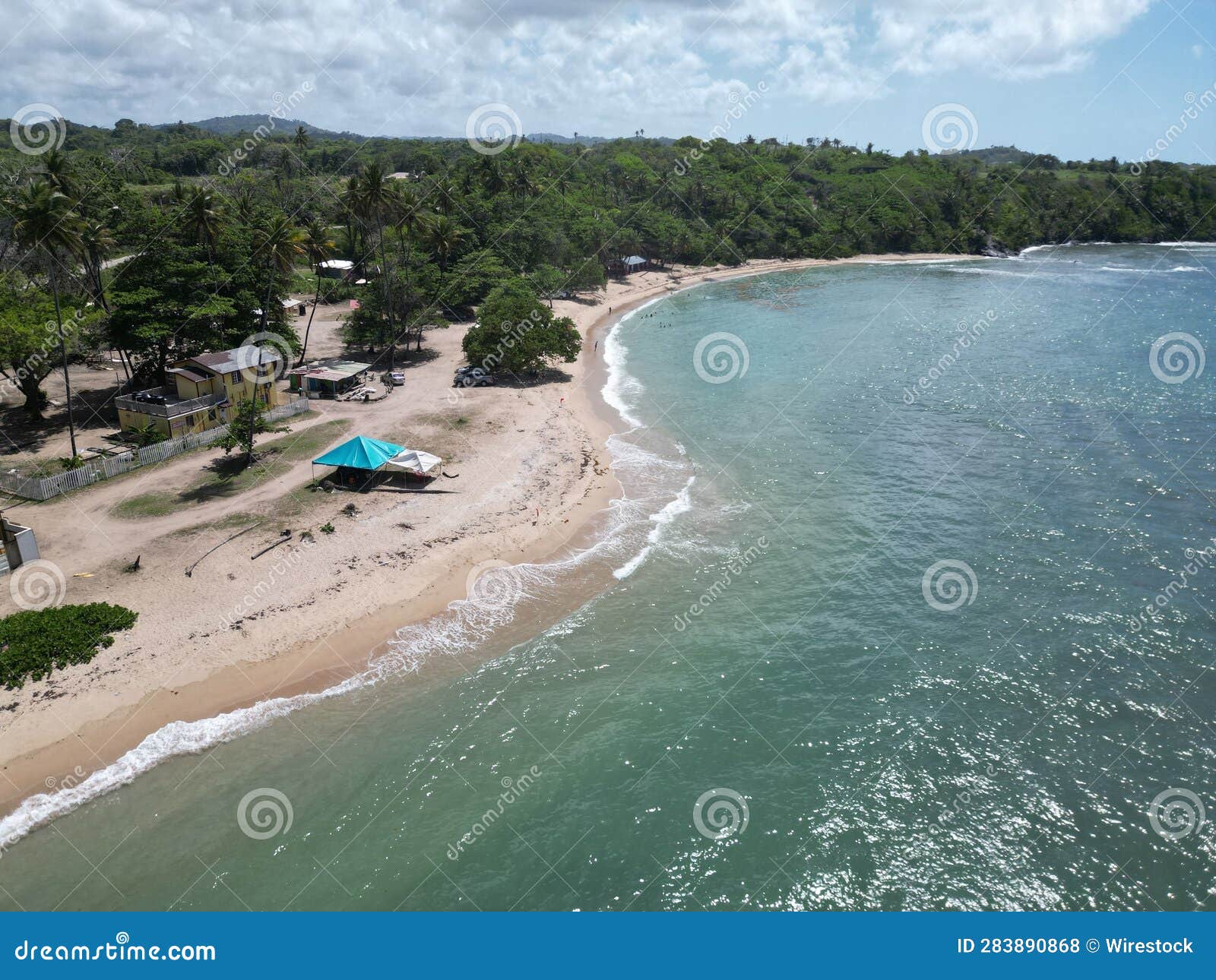 Aerial View of Toco Coastal View in Trinidad Stock Photo - Image of ...