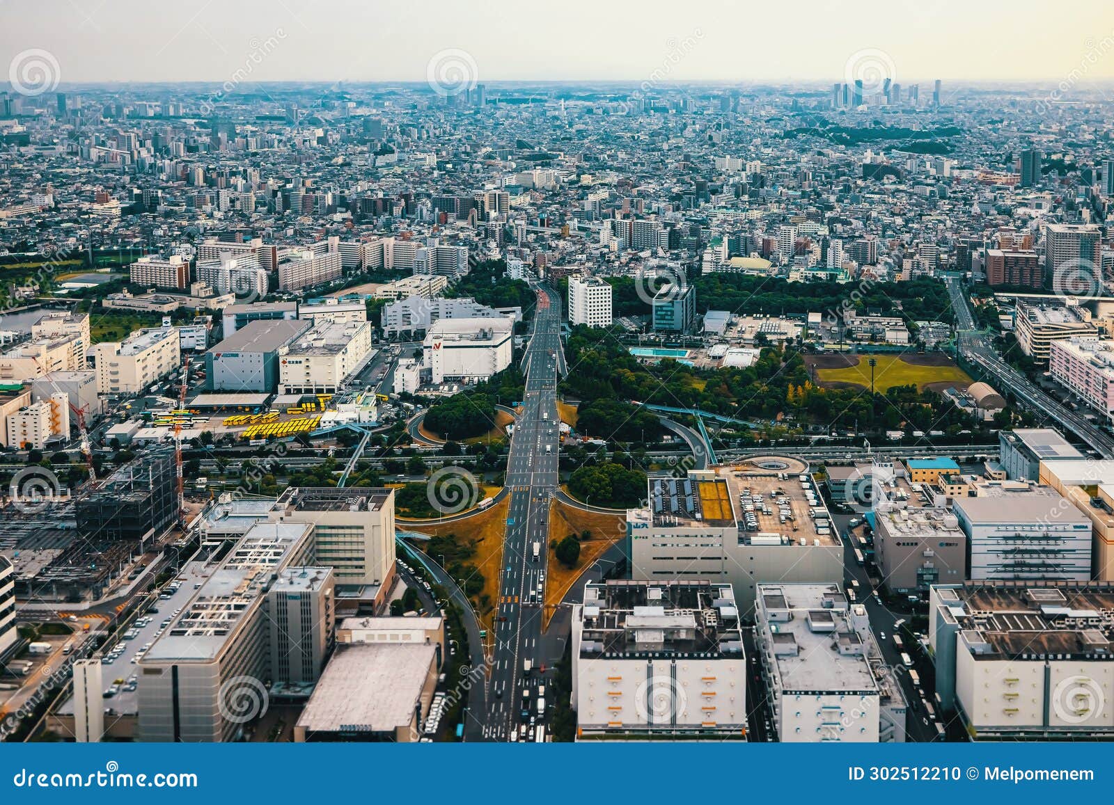 Aerial view of Tokyo Japan stock photo. Image of high - 302512210
