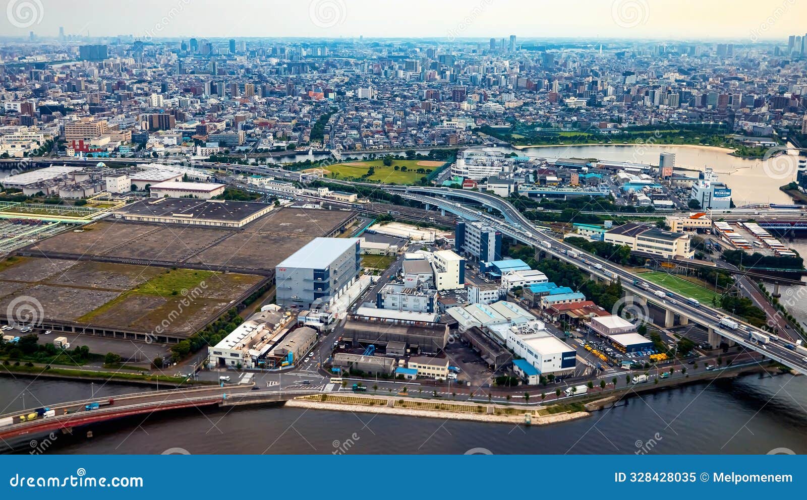 Aerial view of Tokyo Japan stock image. Image of view - 328428035