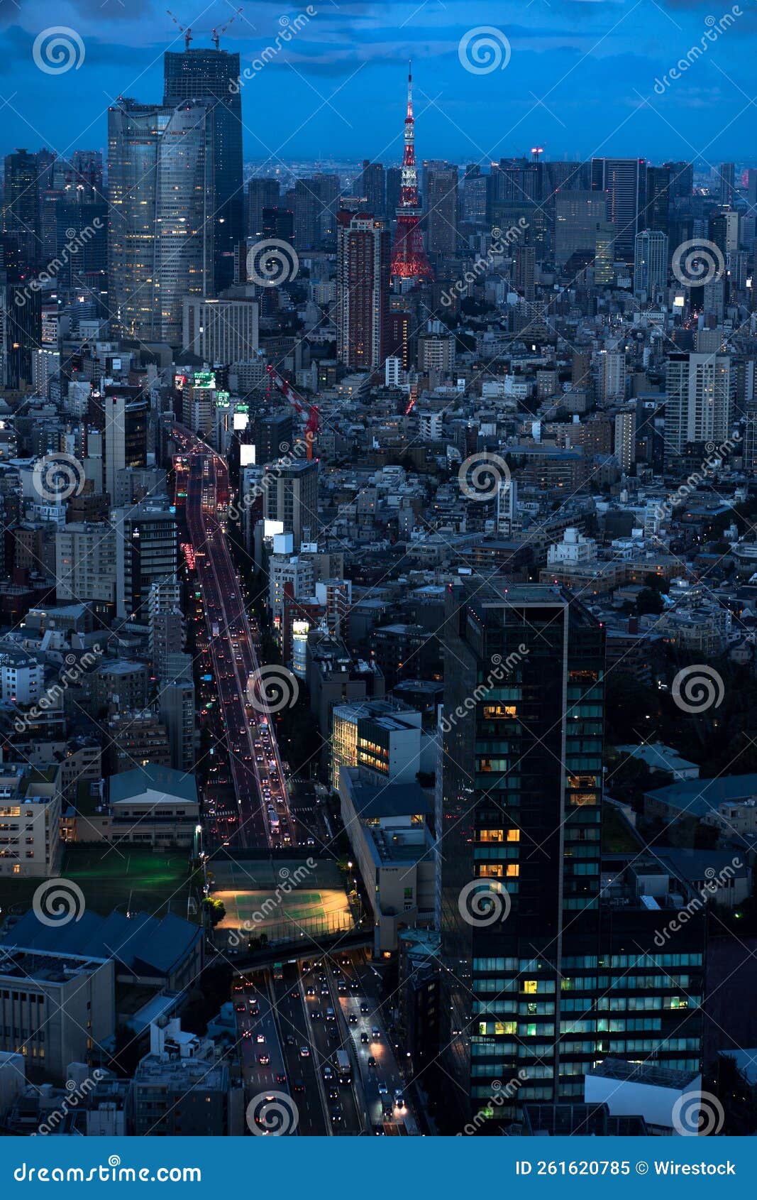 Aerial View of Tokyo during Night Stock Image - Image of cityscape ...