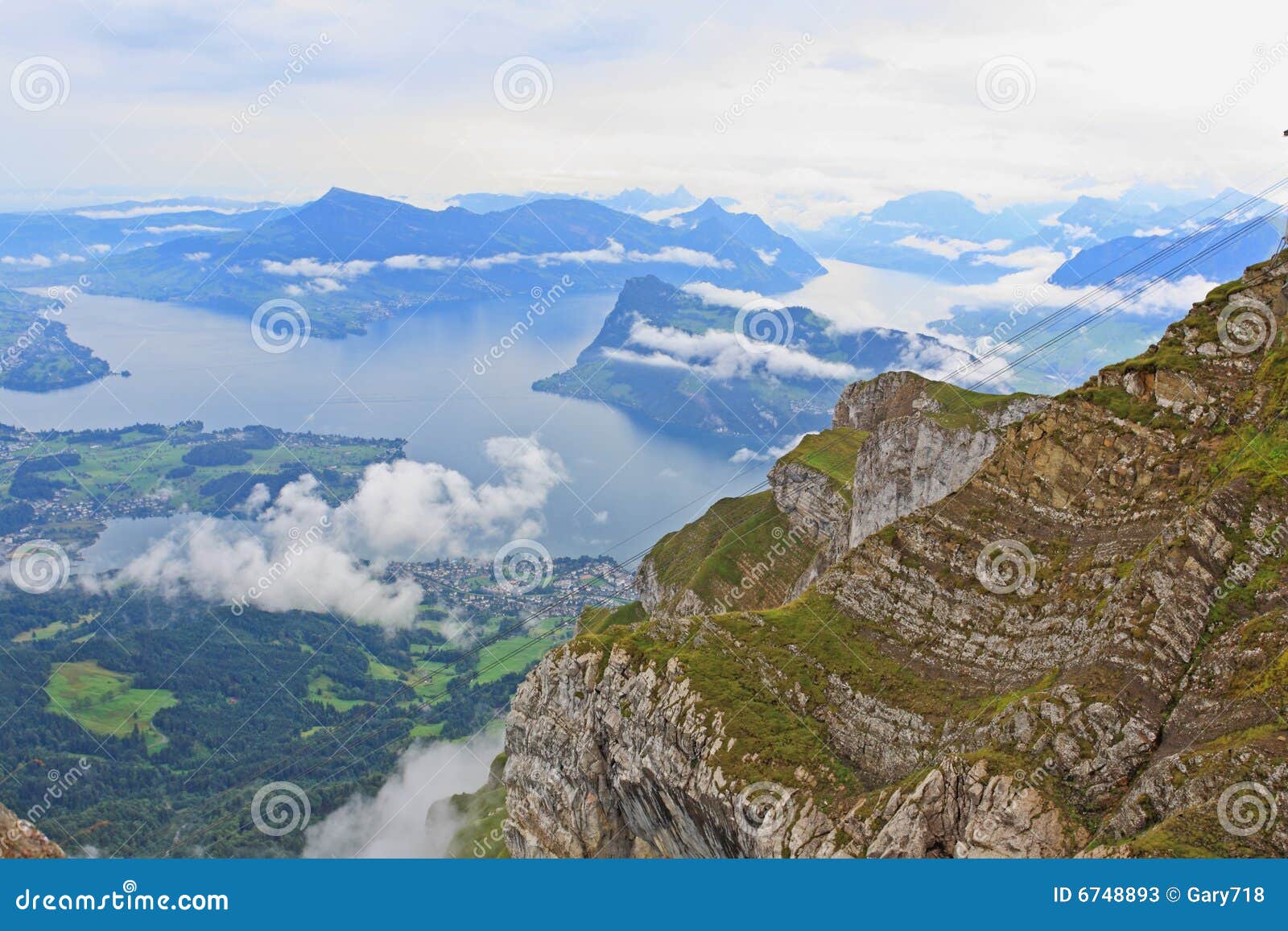 View From Pilatus In Switzerland, Mount Pilatus 2128 M Stock Photo ...