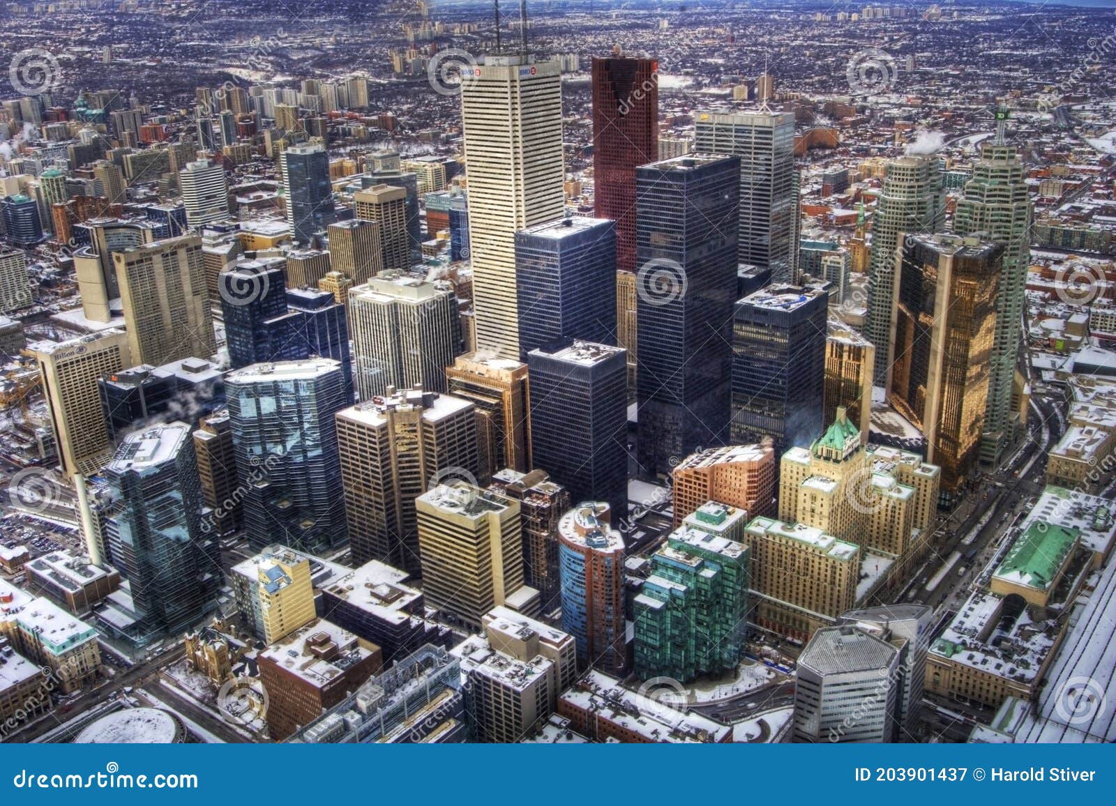 Aerial View of the Toronto City Center Editorial Photography - Image of ...