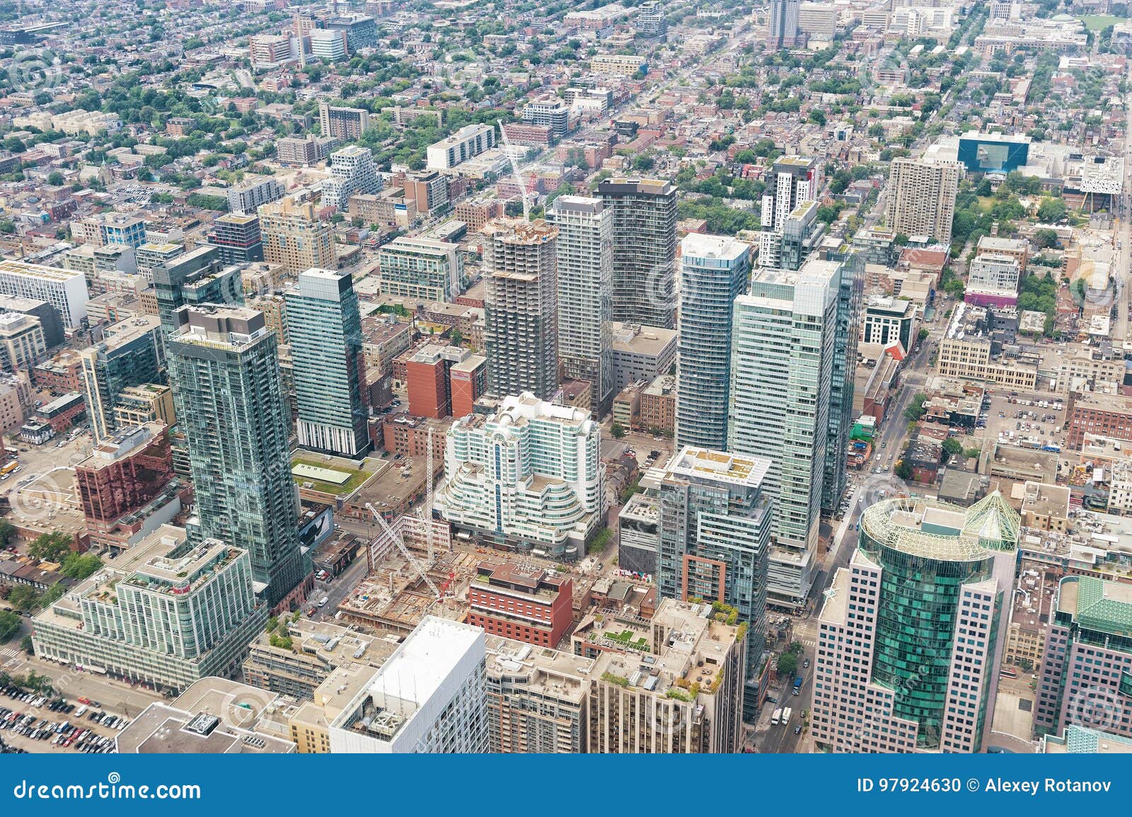 Aerial View of Toronto Downtown Stock Photo - Image of skyline, canada ...