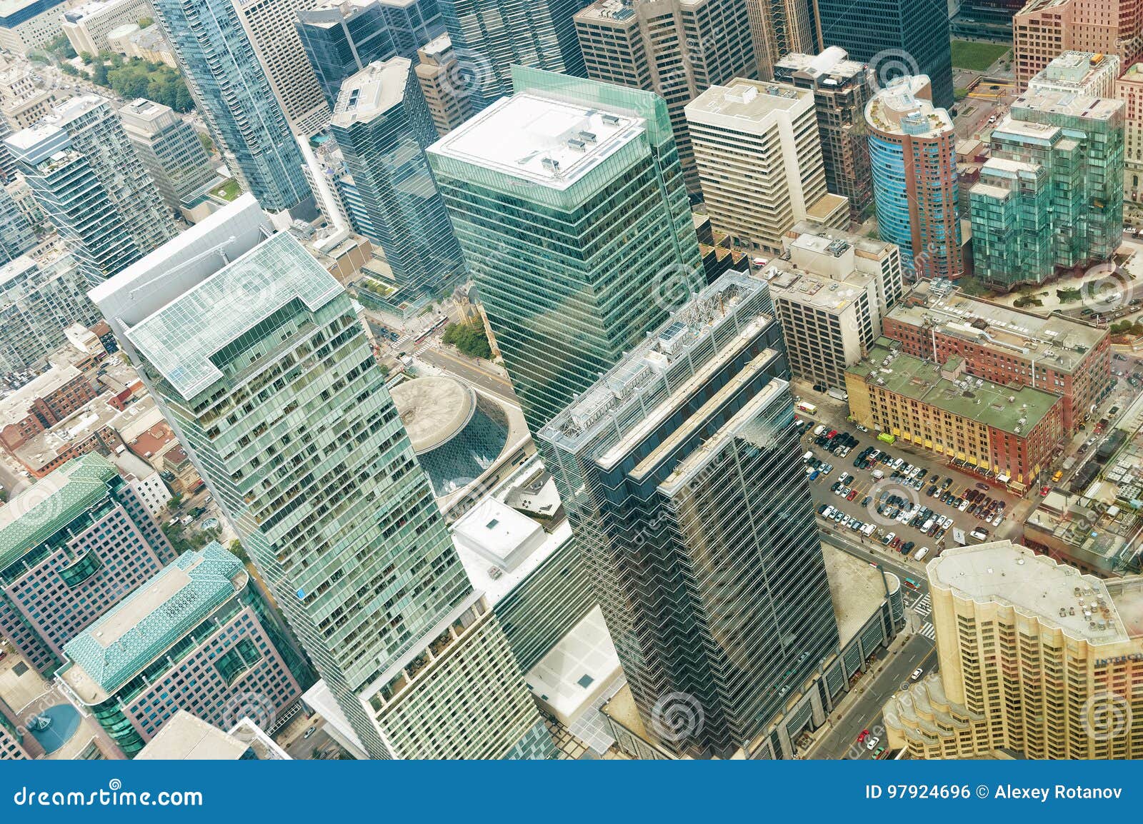 Aerial View of Toronto Downtown Stock Photo - Image of attraction ...