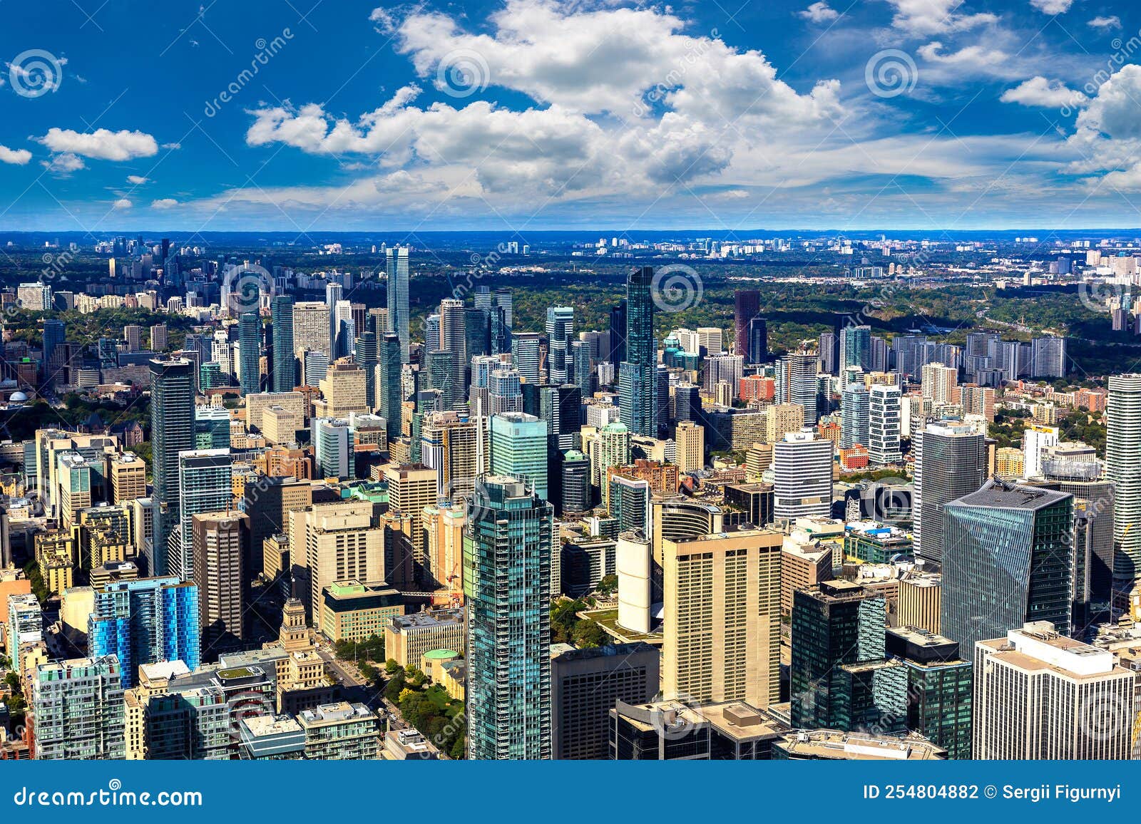 Aerial view of Toronto stock photo. Image of modern - 254804882