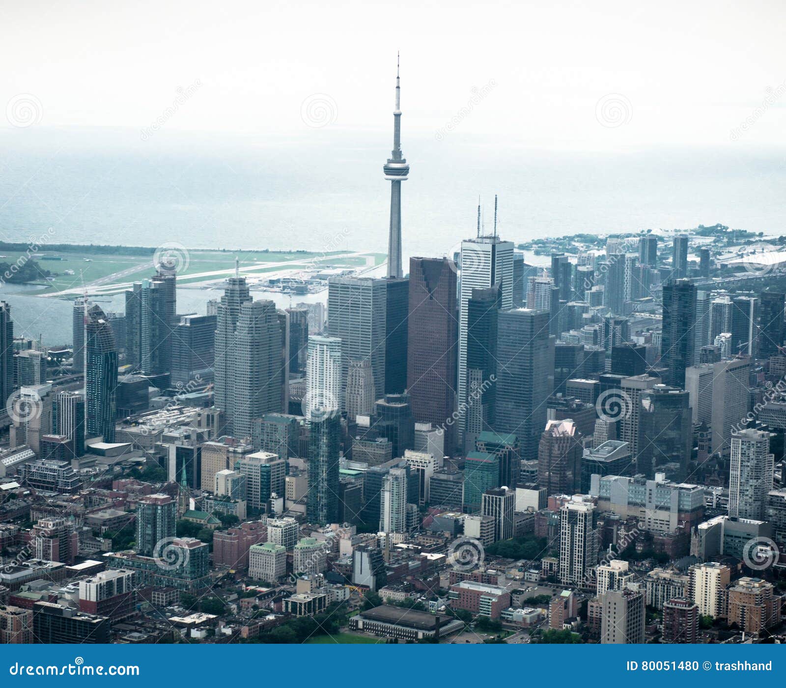 Aerial View of the Toronto Skyline Stock Photo - Image of exterior ...